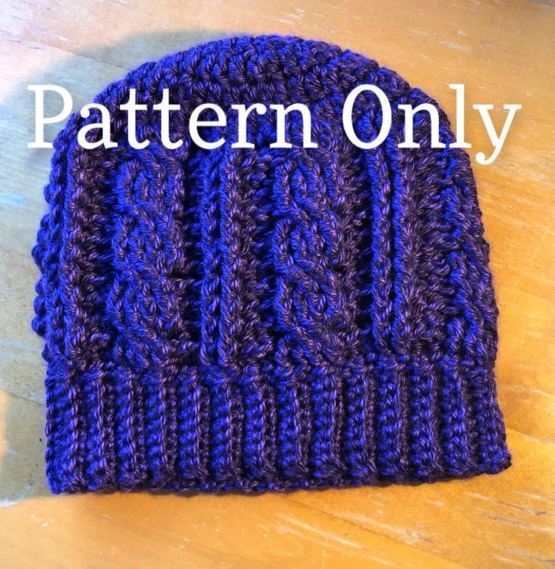 Cable Hat Crochet Pattern - Etsy