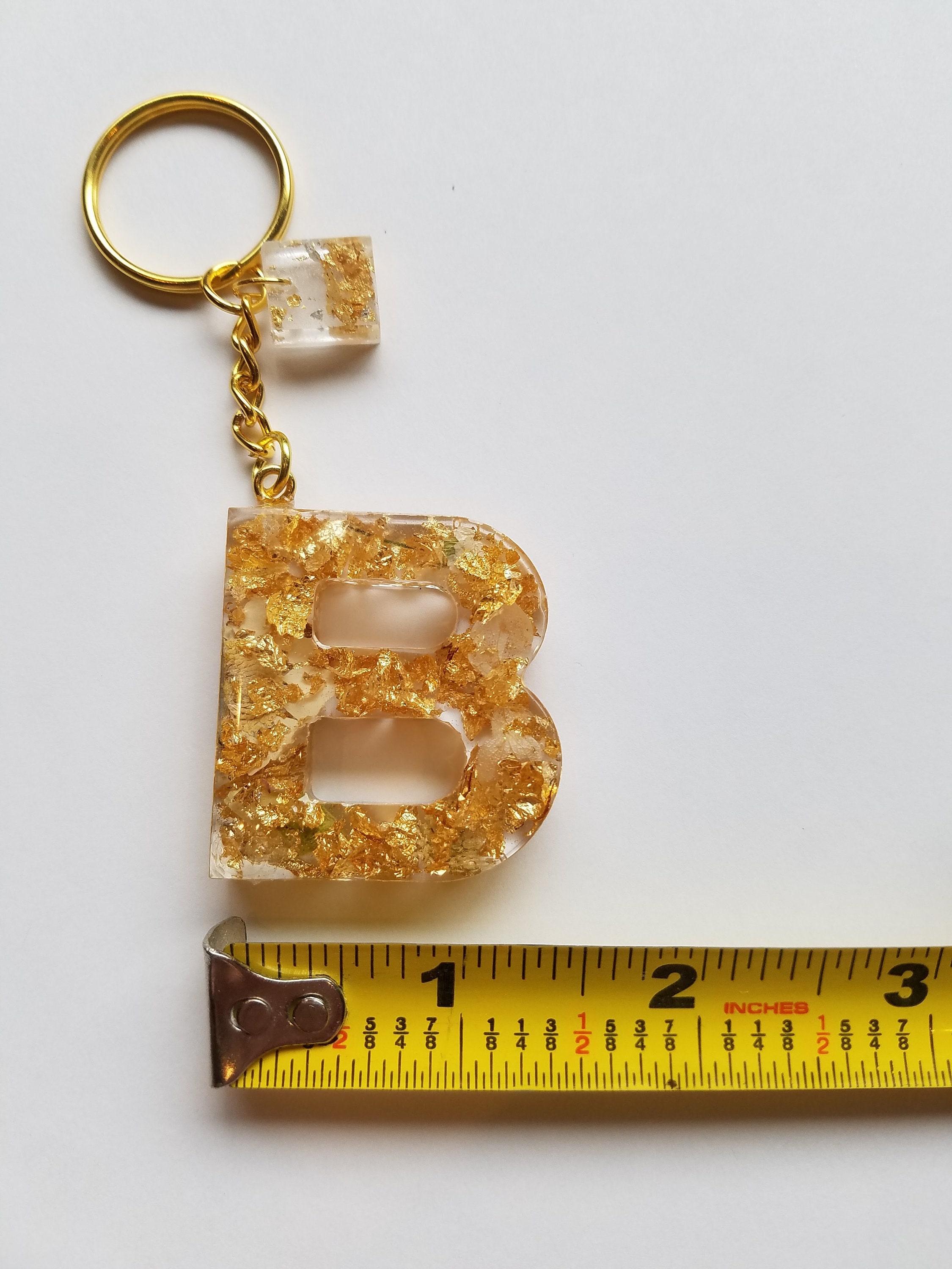 Custom Handmade Resin Letter Keychains - Etsy