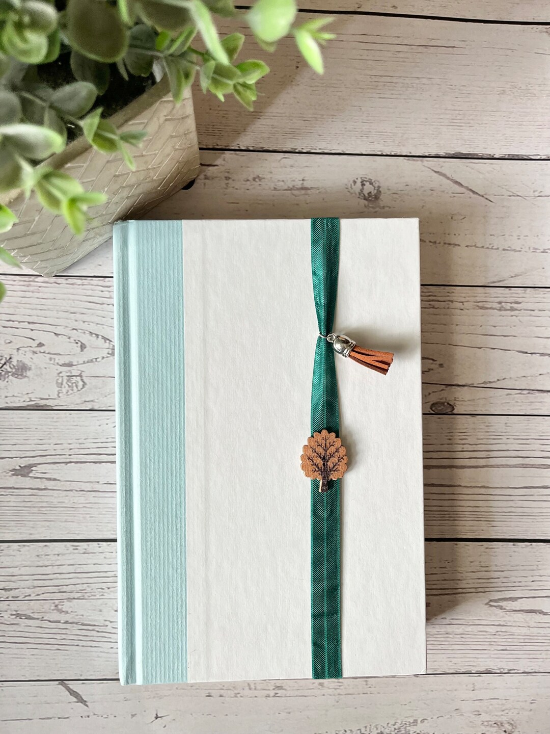 Wooden Tree Bookmark: Elastic Book Band, Book Lover Gift - Etsy