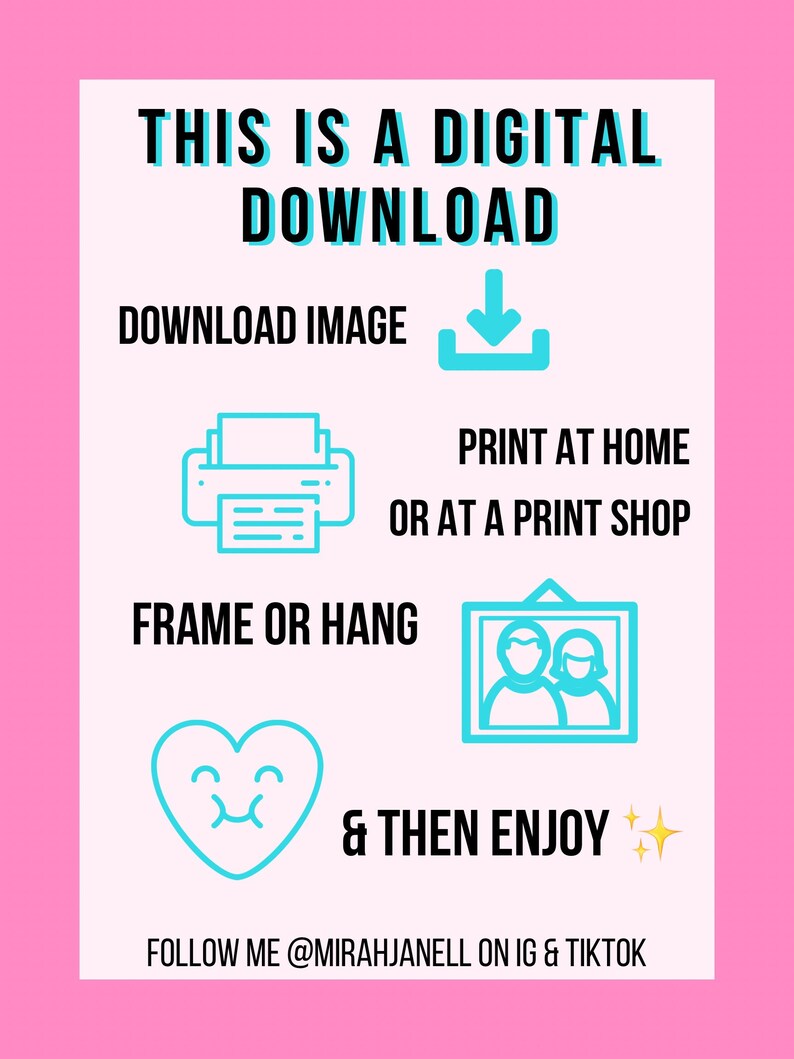 RIP Pink Digital Wall Art, Digital Download Print, Instant Download ...