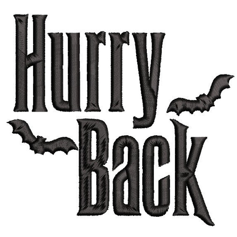 Haunted Mansion Hurry Back Embroidery File - Etsy