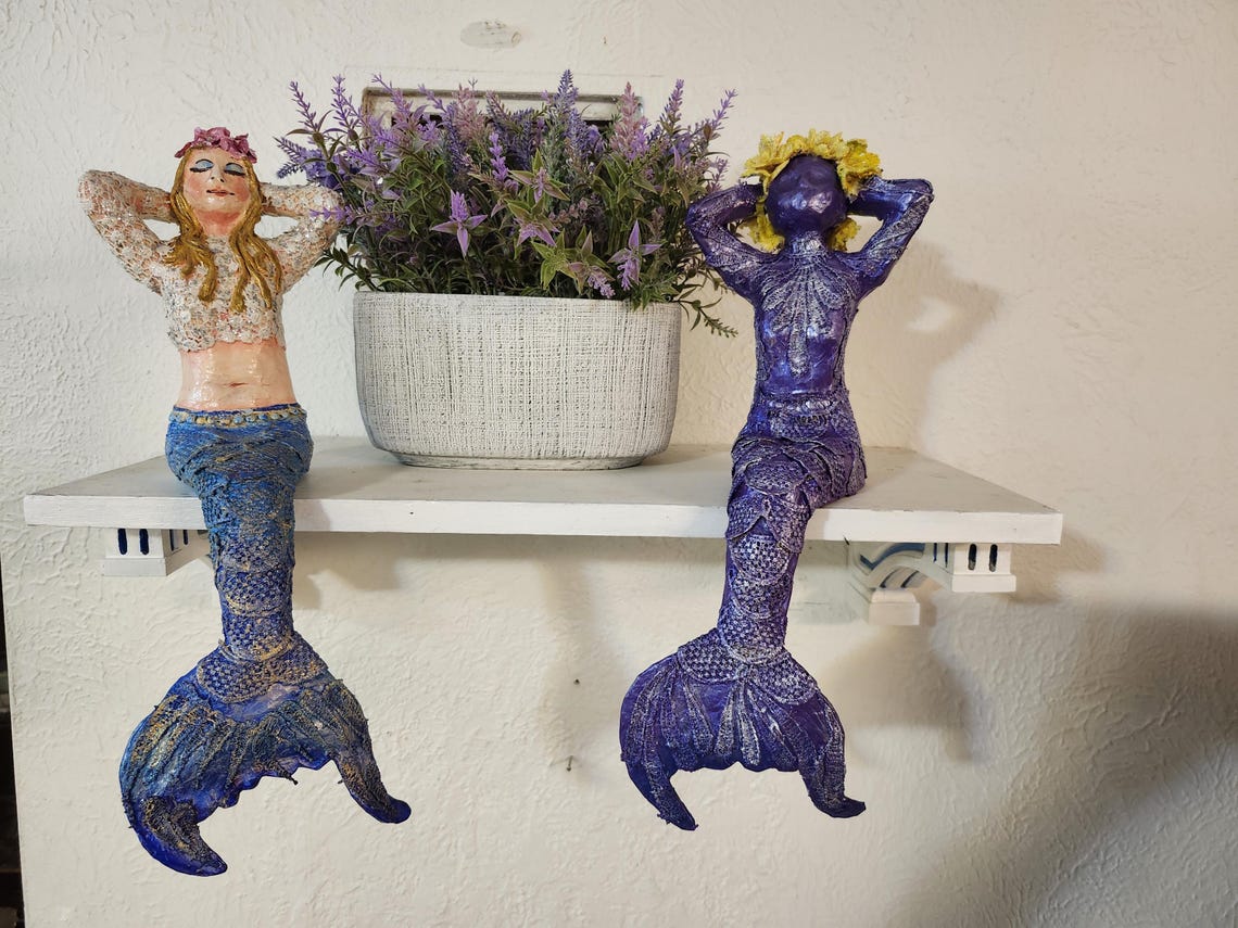 Sun in Paper Mache and Mermaids With the Paper Mache Technique and ...