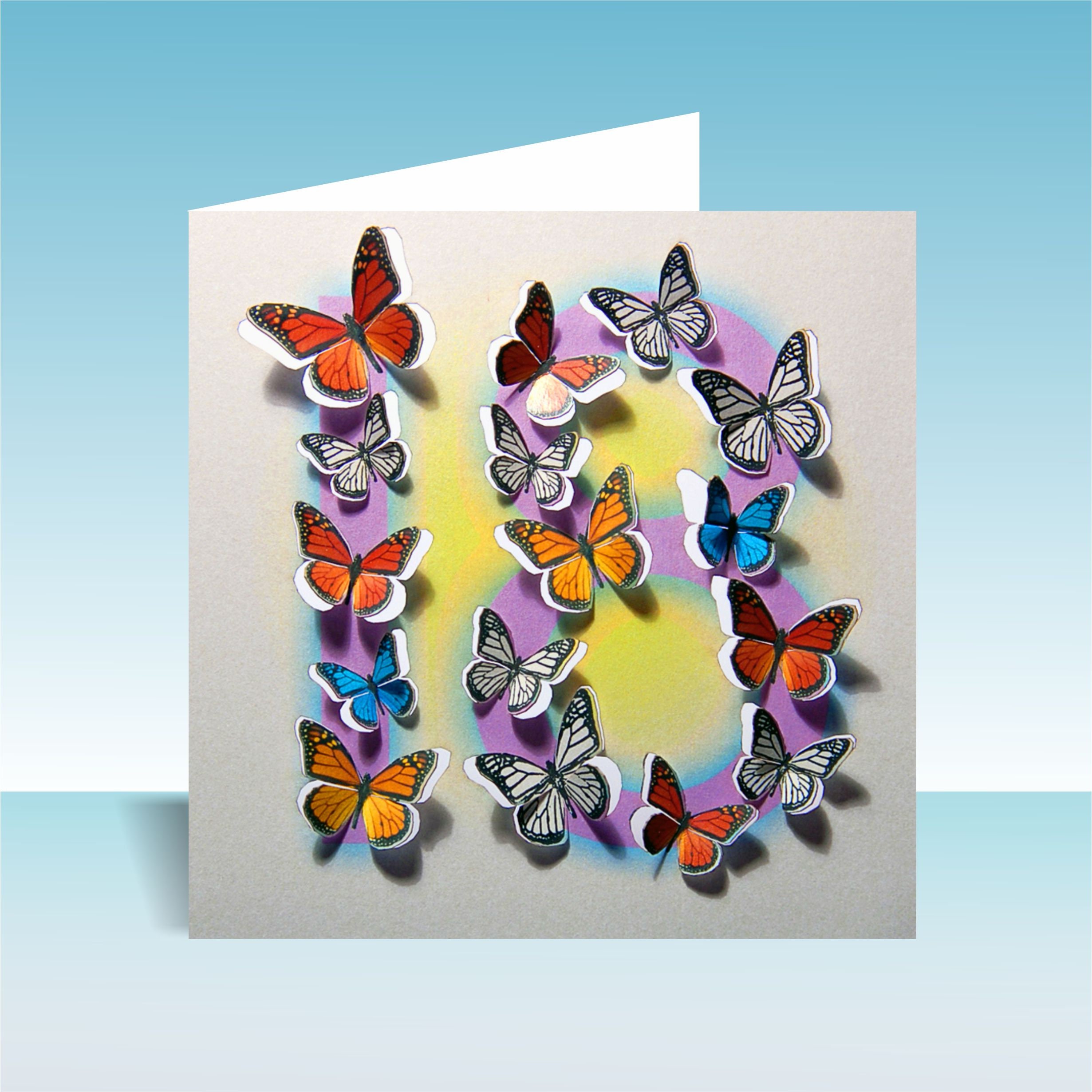 Butterfly Age 18th Birthday Card Pretty 3D Sculpture Card - Etsy