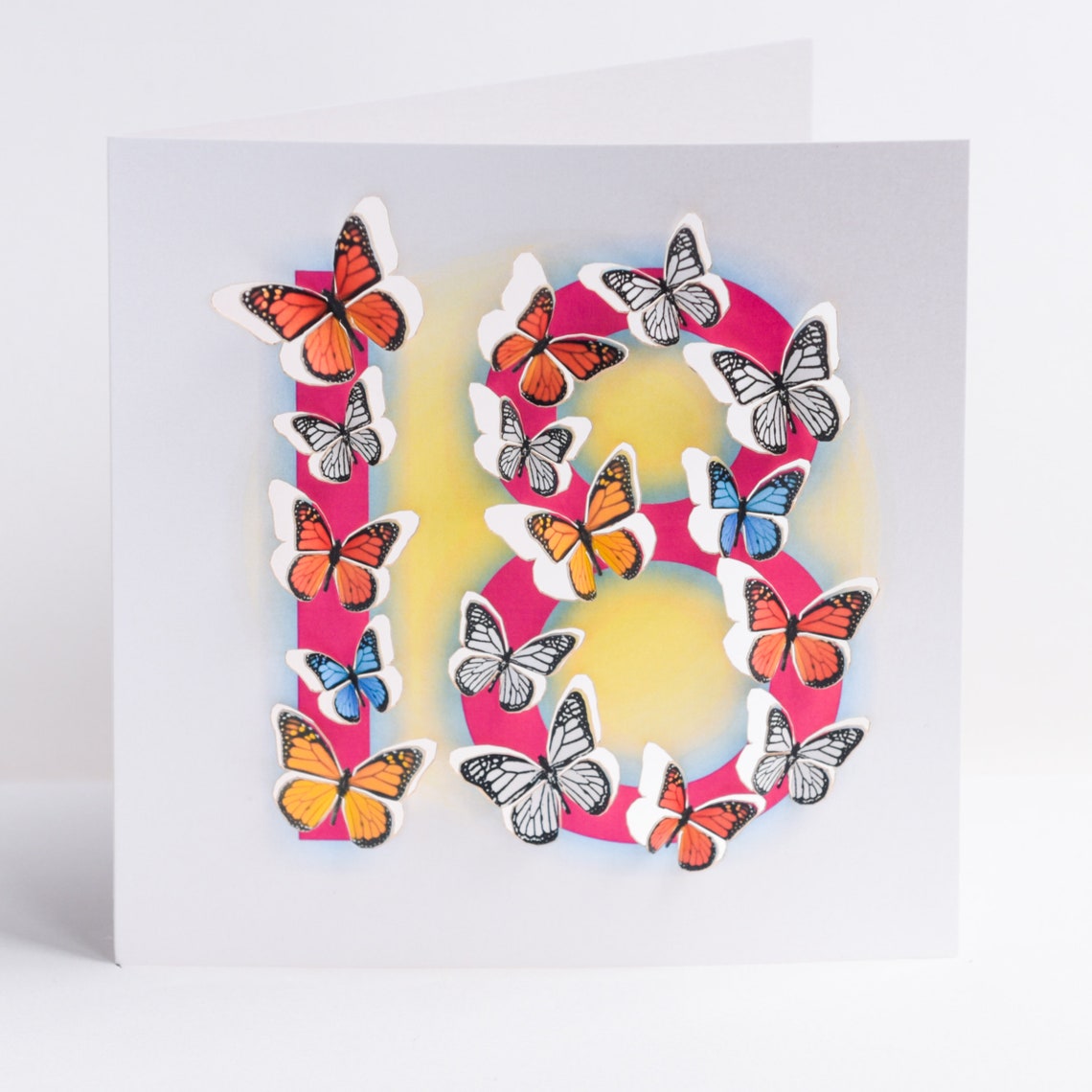 Butterfly Age 18th Birthday Card Pretty 3D Sculpture Card Happy ...