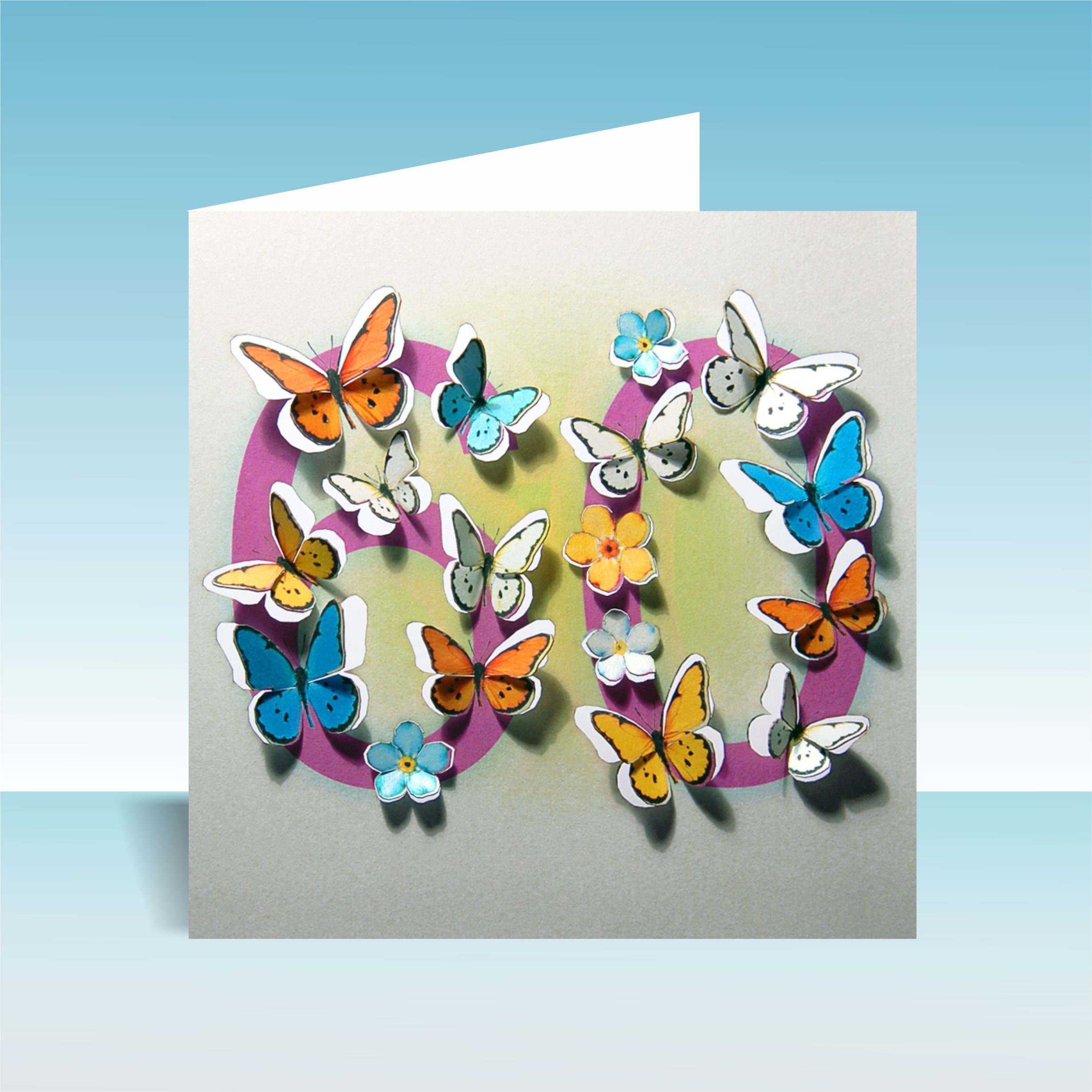 Butterfly Age 60th Birthday Card Pretty 3D Sculpture Card - Etsy UK