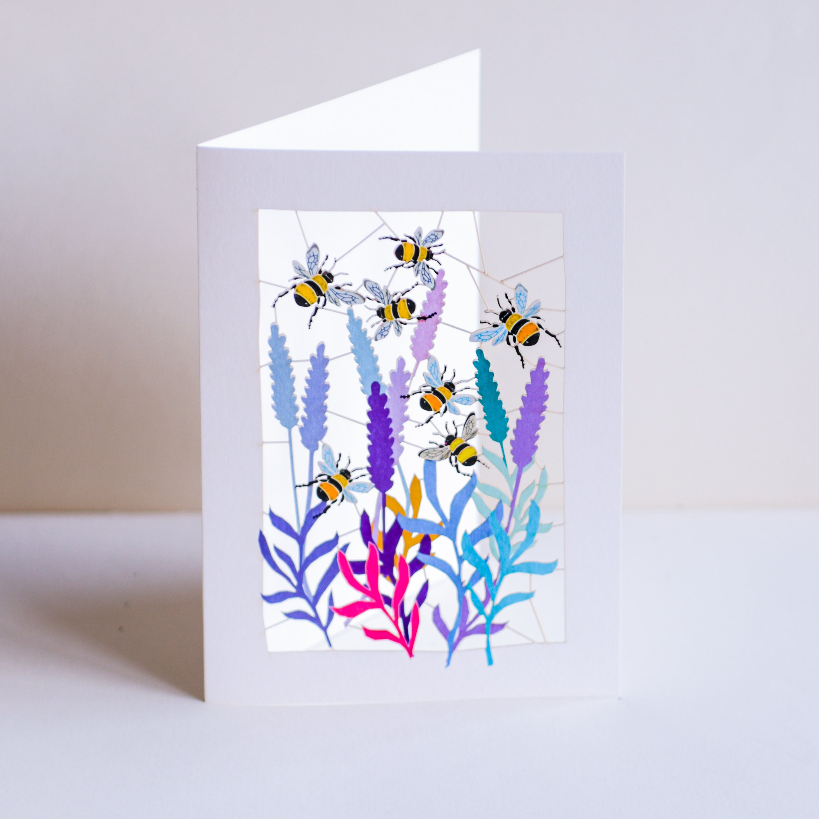 Blank Bee Card - Bee Lover Card - Blank Card, Lasercut Card, Cards for ...