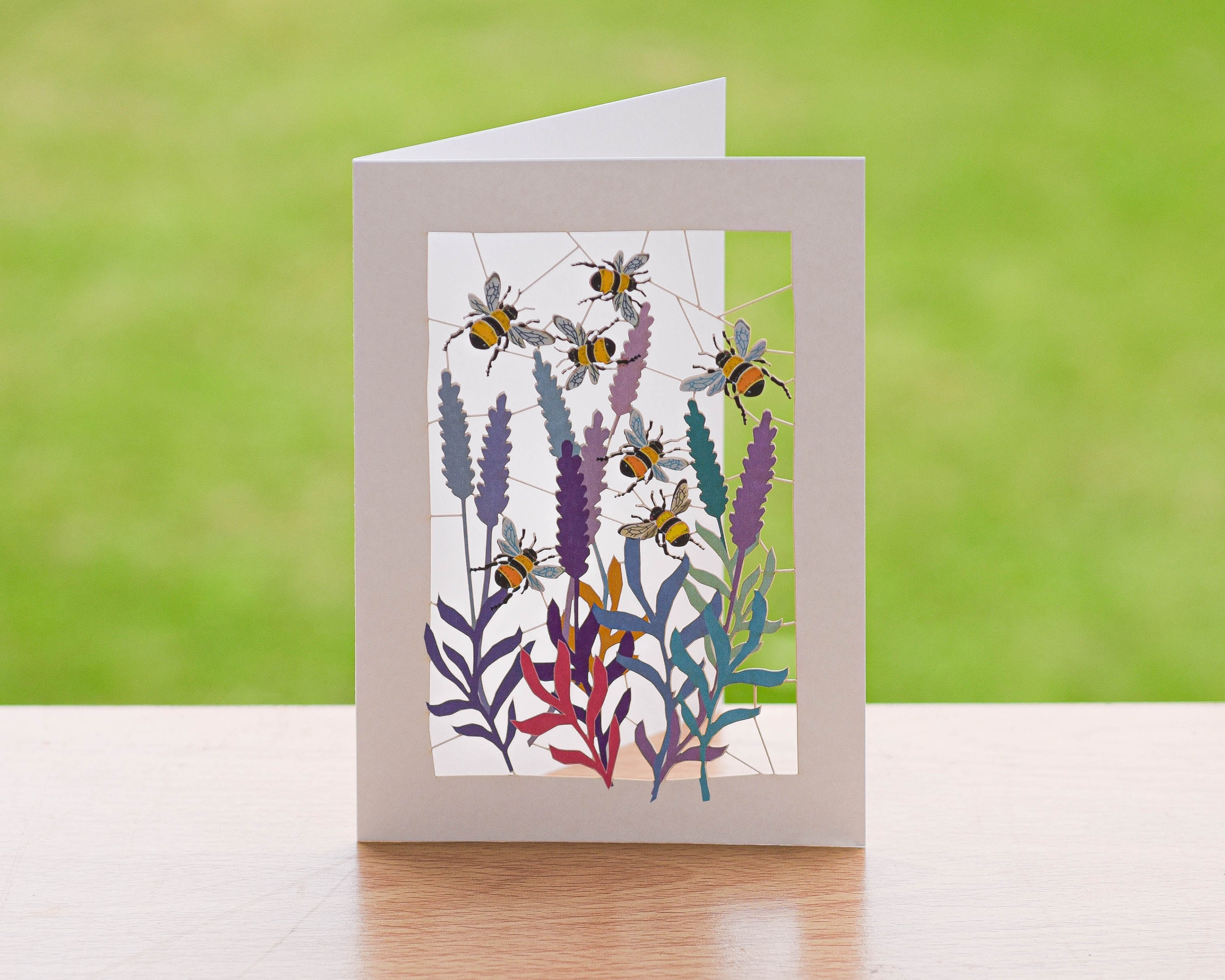 Blank Bee Card - Bee Lover Card - Blank Card, Lasercut Card, Cards for ...