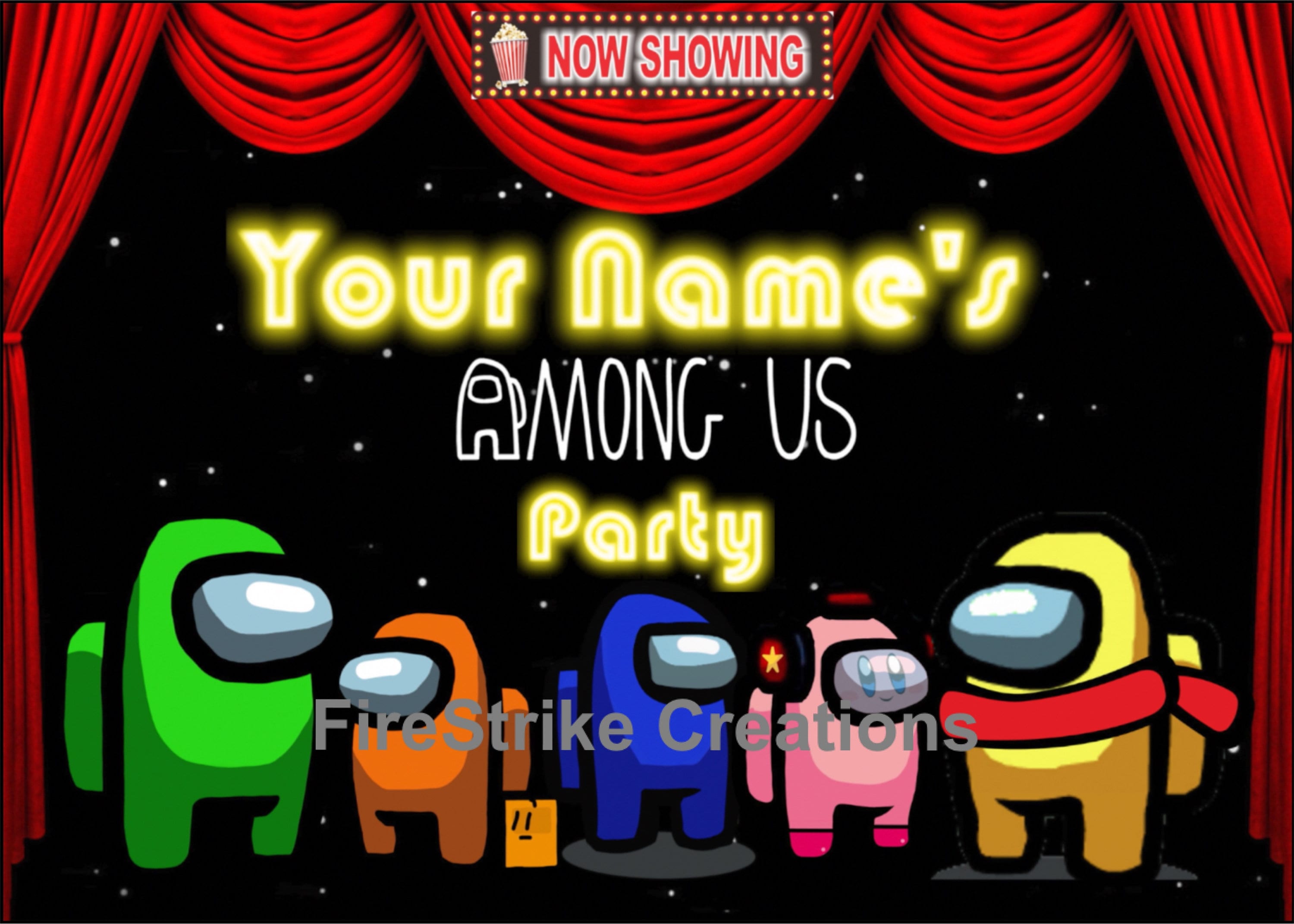 Among Us Party Banner for Zoom/ Virtual Events - Etsy