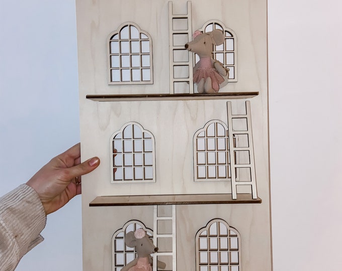 Mouse House Wall Mouse Display Handmade Display Toddler - Etsy