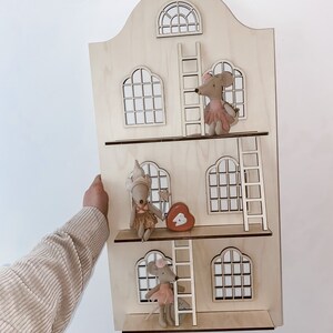 Mouse House, Wall Mouse Display , Handmade Display , Toddler Room ...