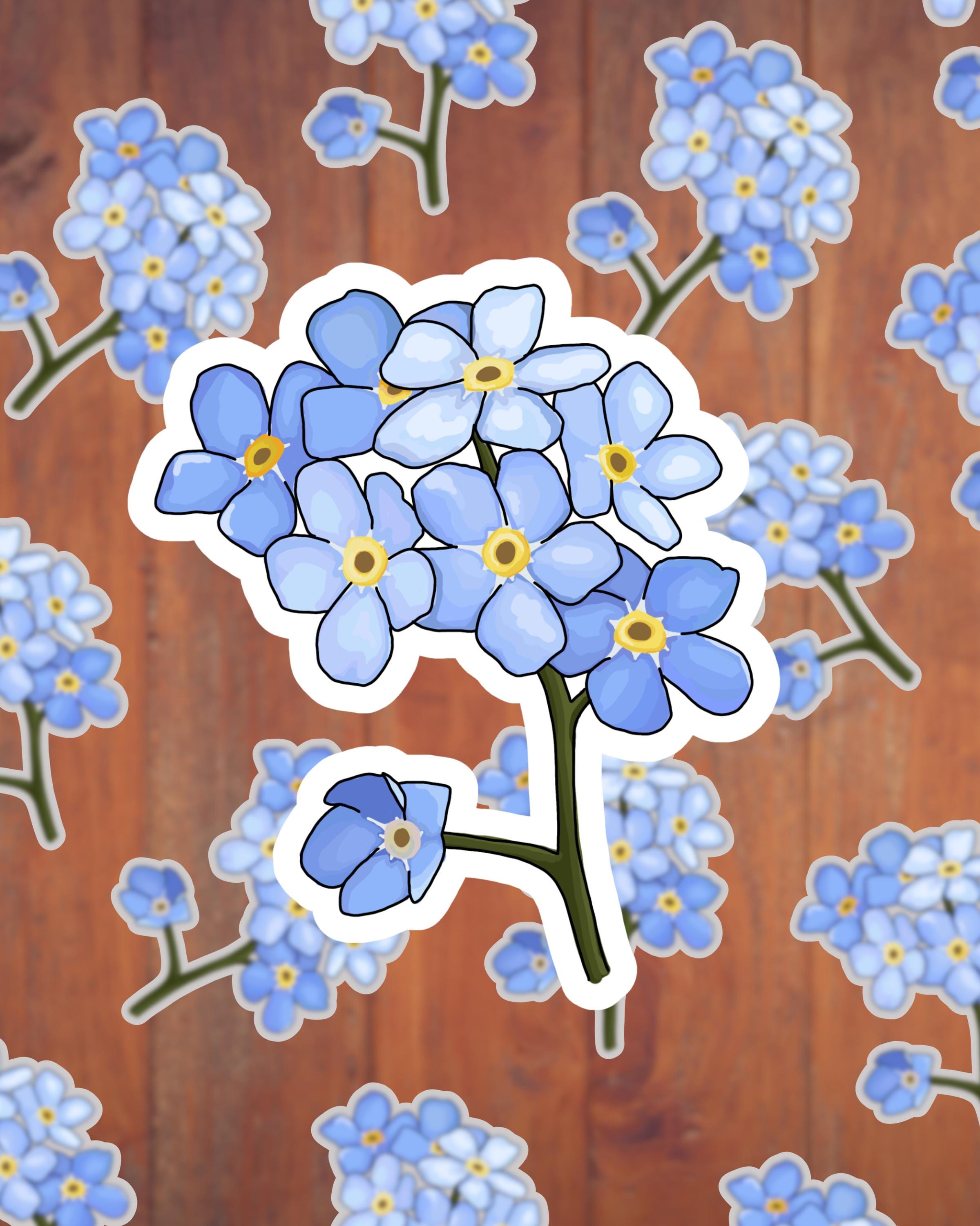 Canadian Wildflower Forget Me Not Sticker - Etsy