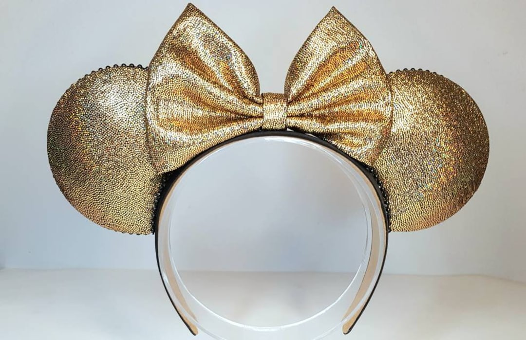 Gold Mickey Ears, Shiny Mickey Ears, Gold Minnie Mouse Ears, Mickey ...