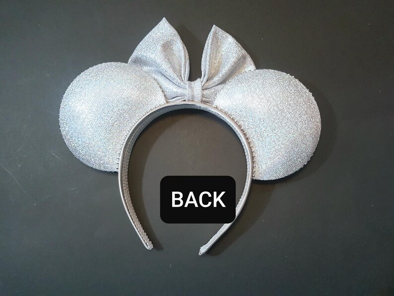 Silver Mickey Ears, Shiny Mouse Ears, Iridescent Minnie Mouse Ears ...