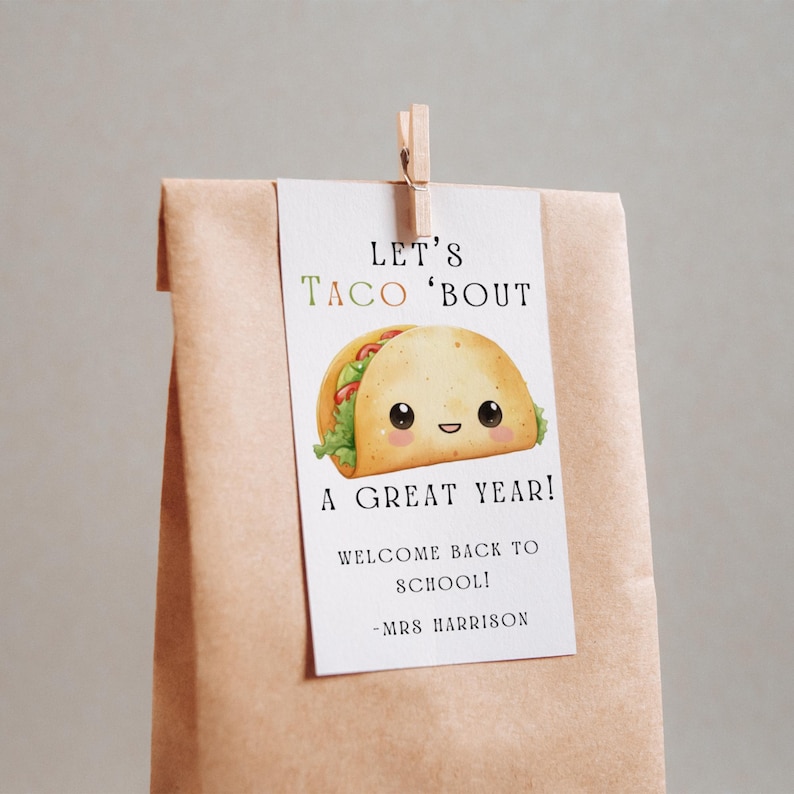 Back to School Gift Tag Template, First Day of School Tag Printable ...