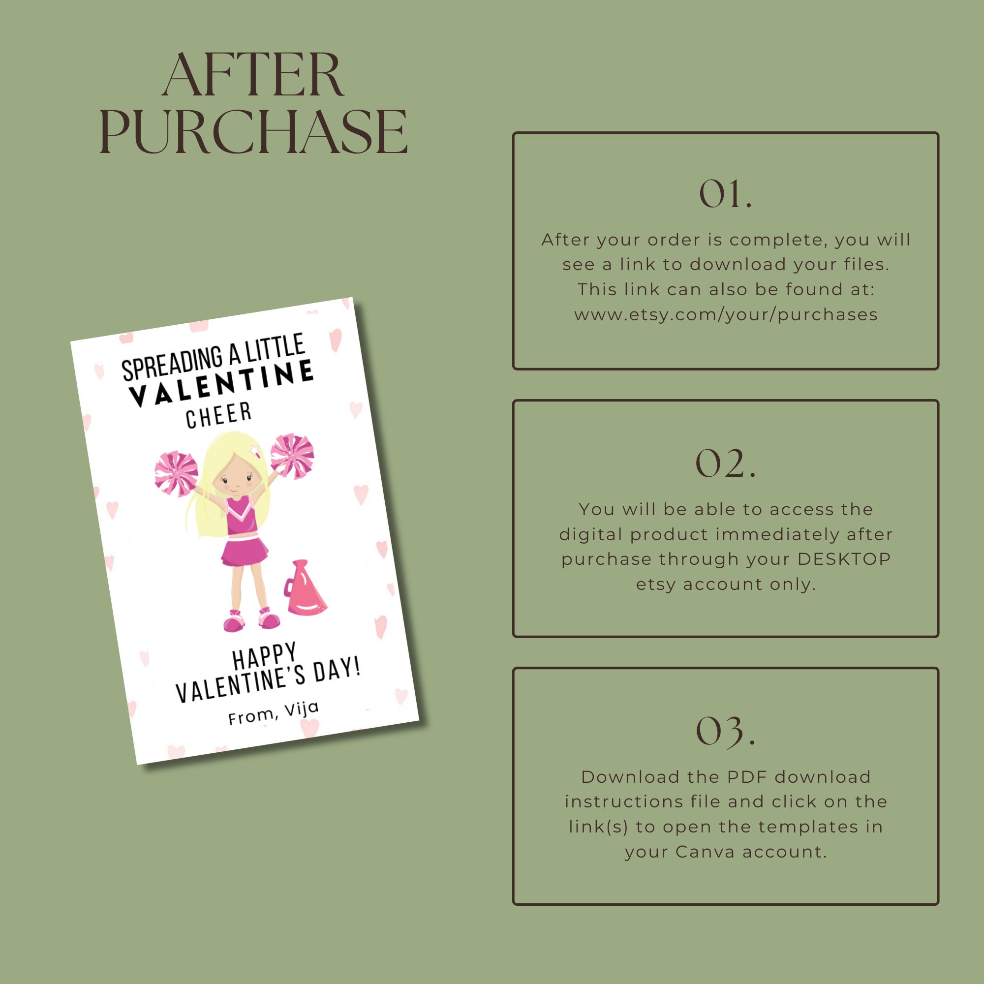 Cheerleader Valentine Card Printable, Cheerleading Valentine's Template, Valentine for Cheer ...