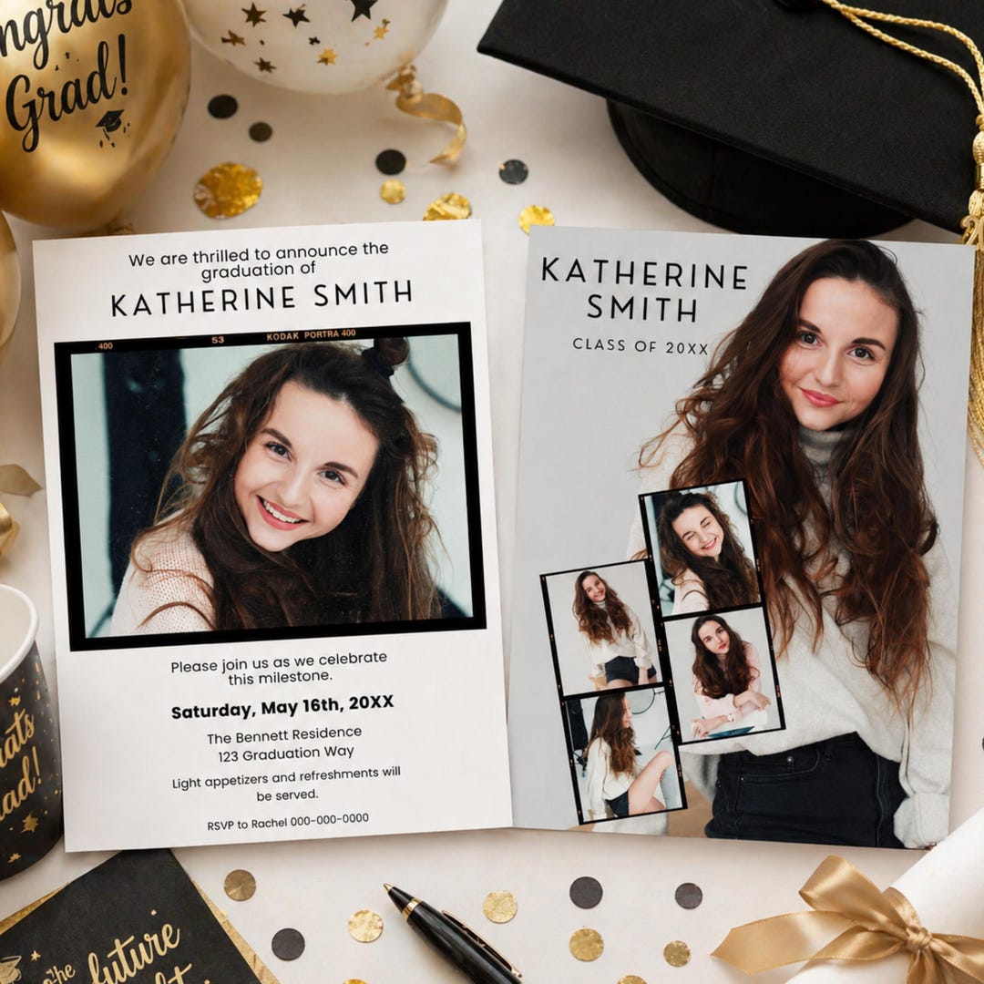 Senior Graduation Party Template, Editable Graduation Announcement ...