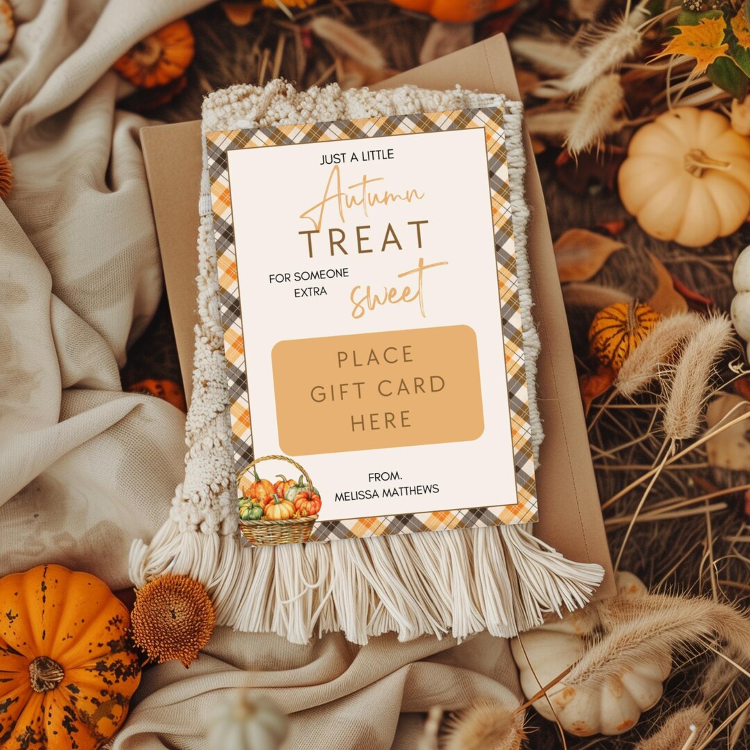Thanksgiving Gift Card Holder Template, Printable Autumn Treat for ...