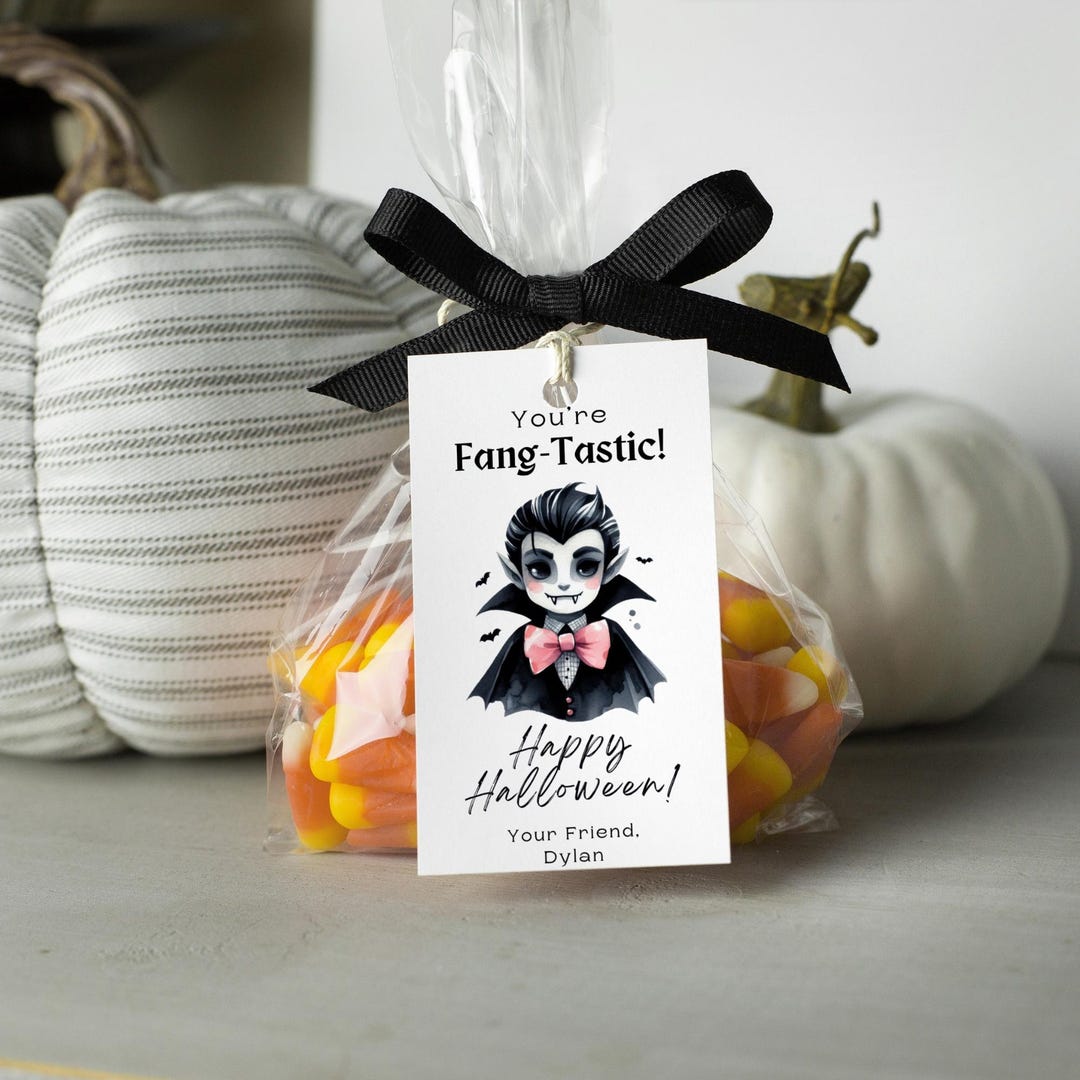 Halloween Party Tag Template, Editable Happy Halloween Tag, Printable ...