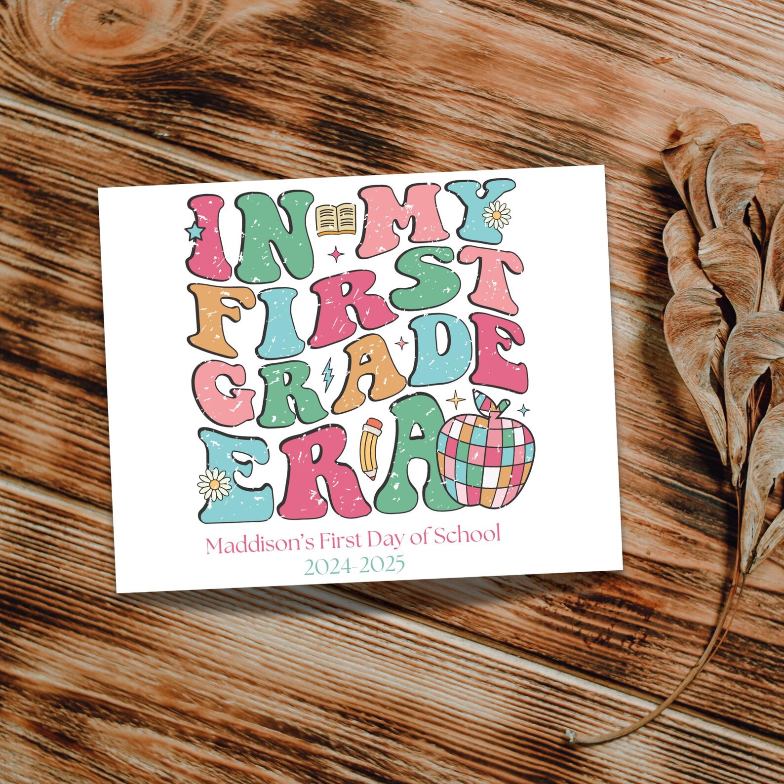 First Grade First Day of School Sign, Printable & Editable, Custom Back ...
