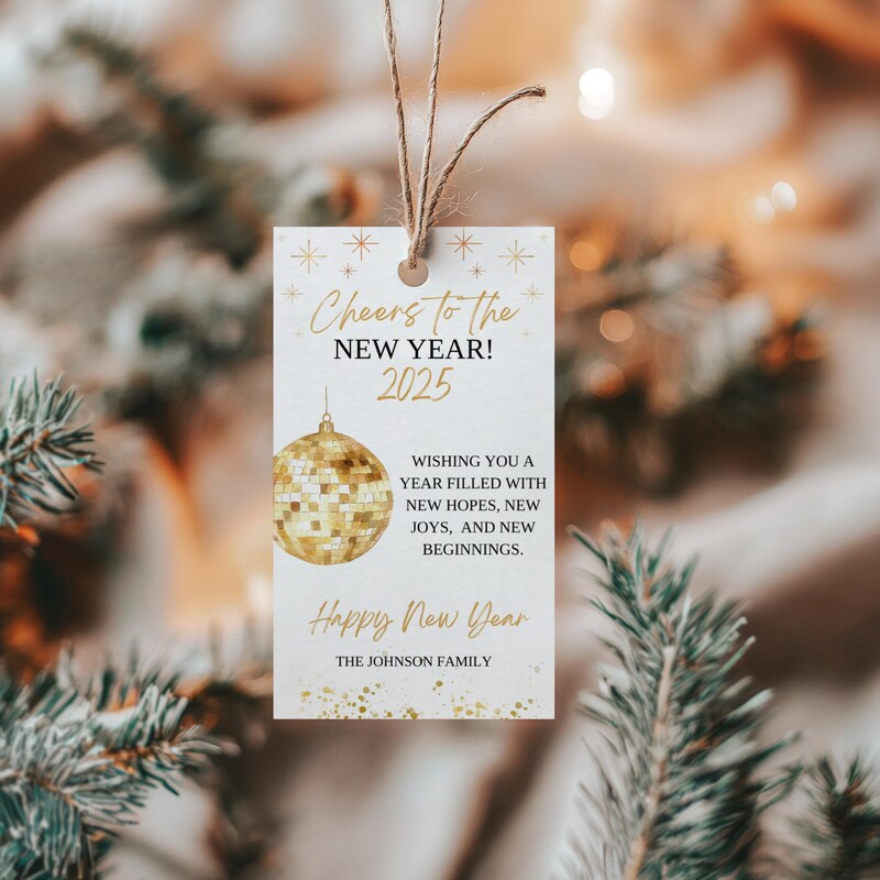 Happy New Year Tag - Etsy