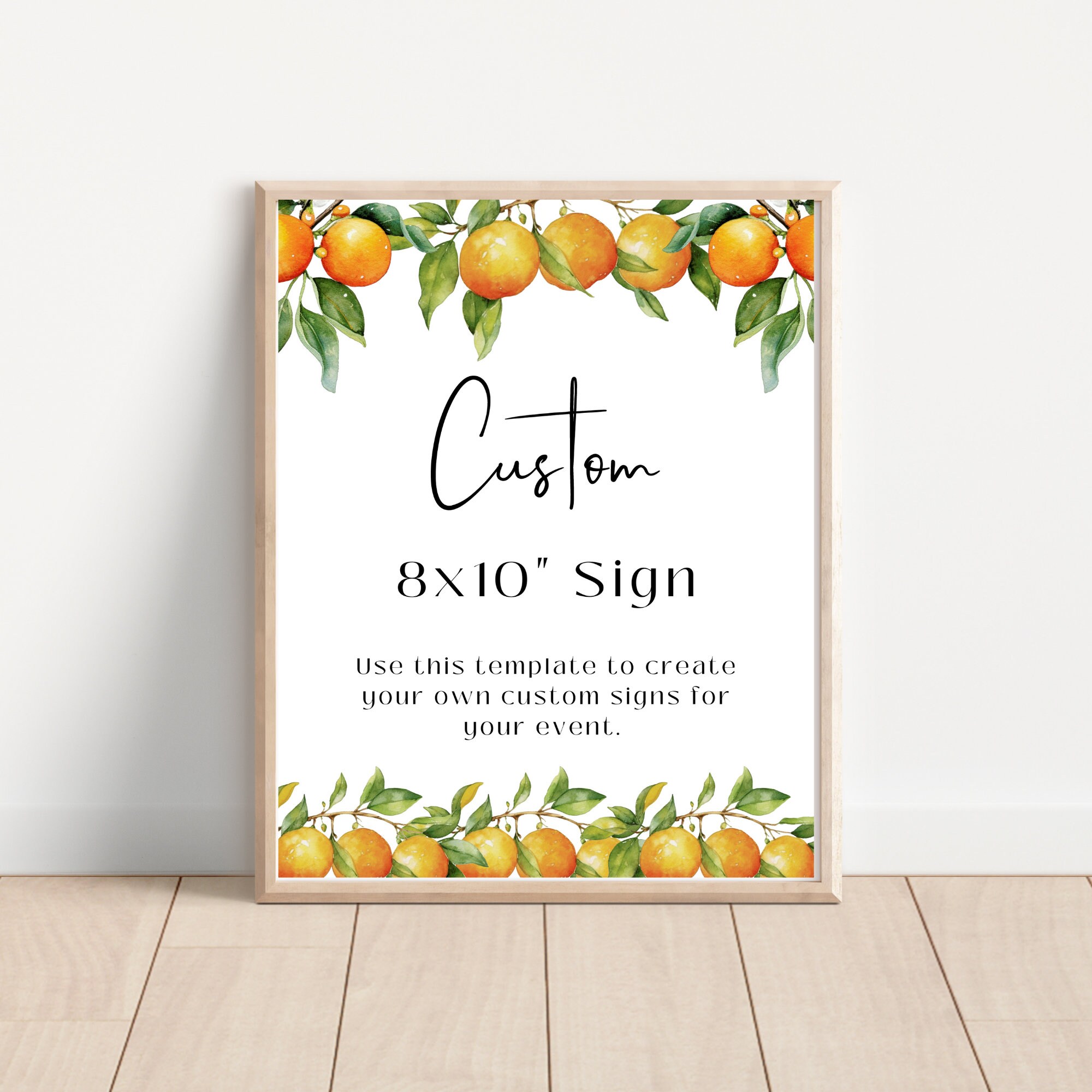 Editable Custom Sign Template, Printable Table Signs, Little Cutie Baby ...
