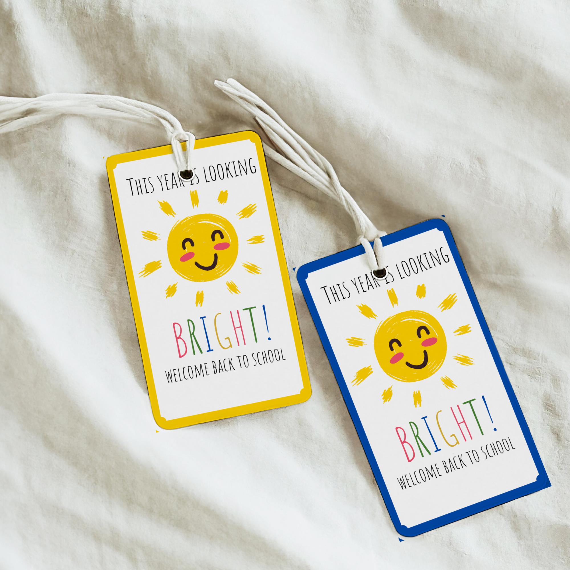 Back to School Gift Tag Template, First Day of School Tag Printable ...