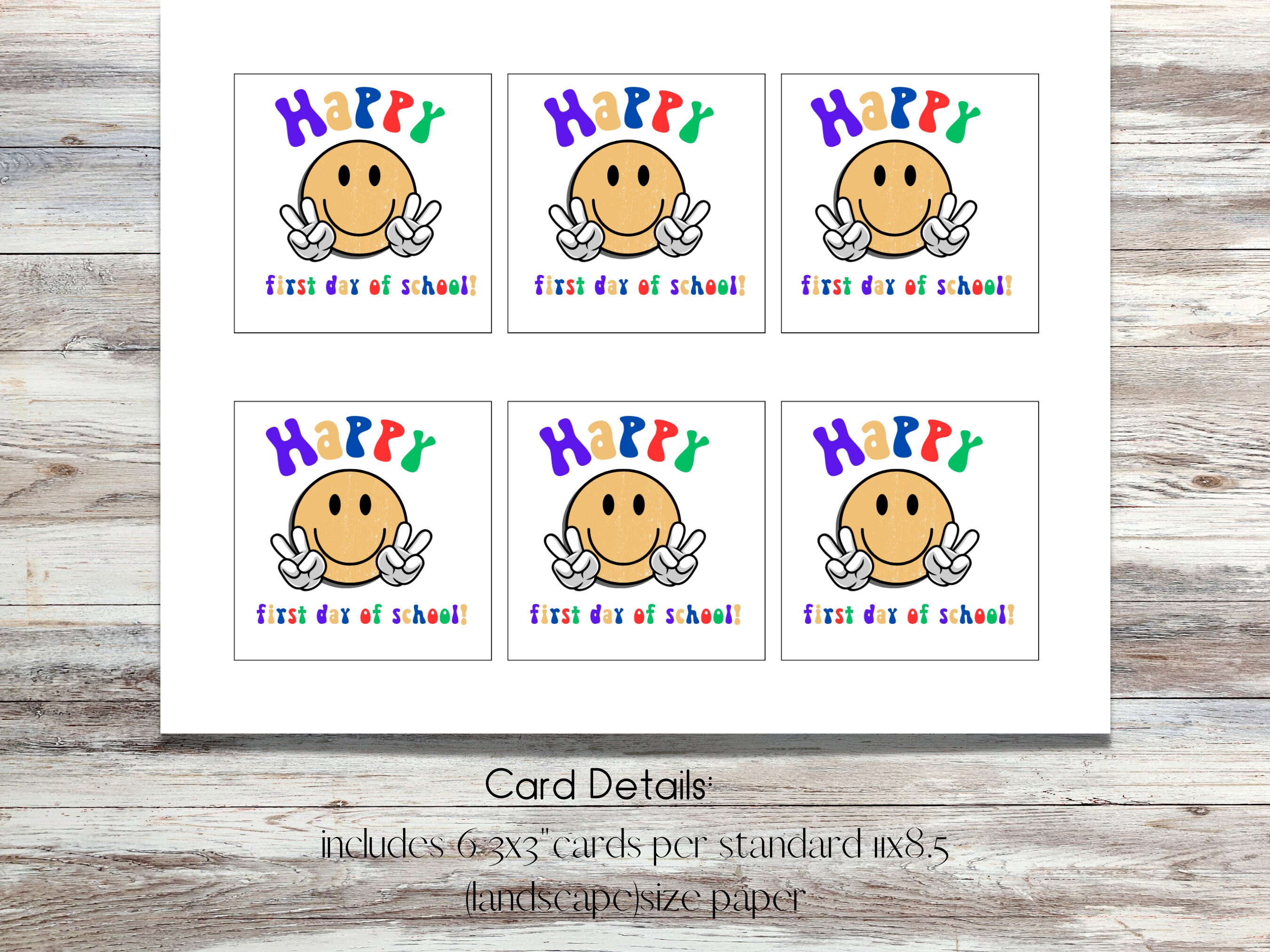 Happy First Day of School Tag Smiley Face School Printable - Etsy