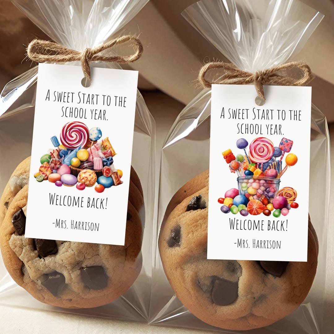 Back to School Gift Tag Template, First Day of School Tag Printable ...