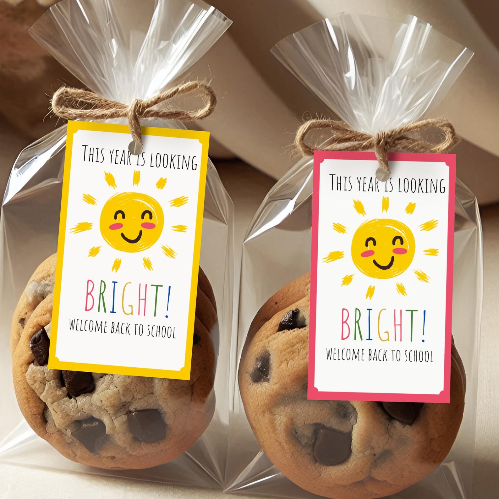 Back to School Gift Tag Template, First Day of School Tag Printable ...