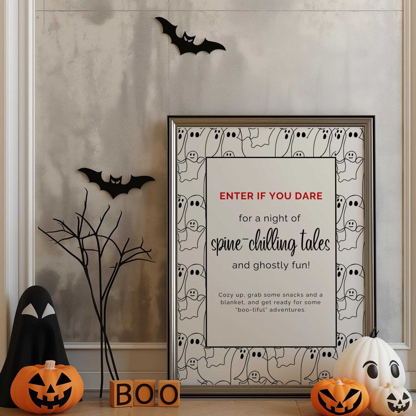 Halloween Welcome Sign Template, Printable Enter If You Dare Sign ...