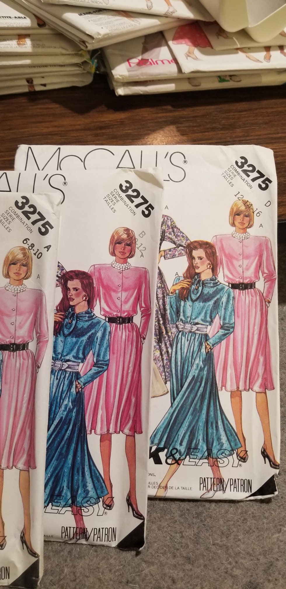 Vintage Mccall's #3275 Sewing Pattern Quick & Easy Dress Multiple-size ...