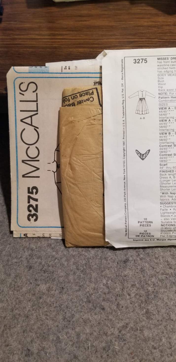 Vintage Mccall's #3275 Sewing Pattern Quick & Easy Dress Multiple-size ...