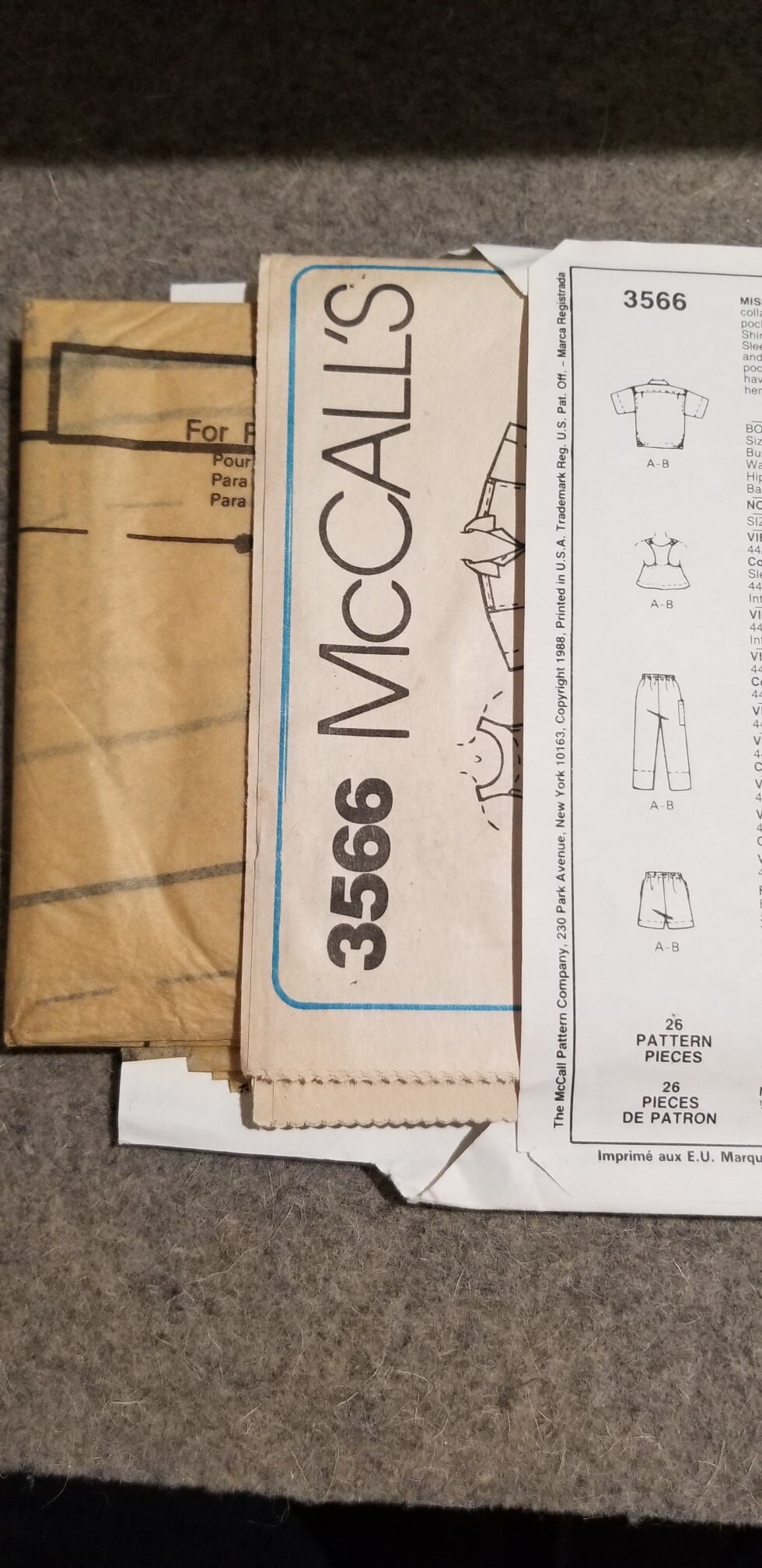 Vintage Mccall's 3566 Sewing Pattern Shirt Top Pants - Etsy