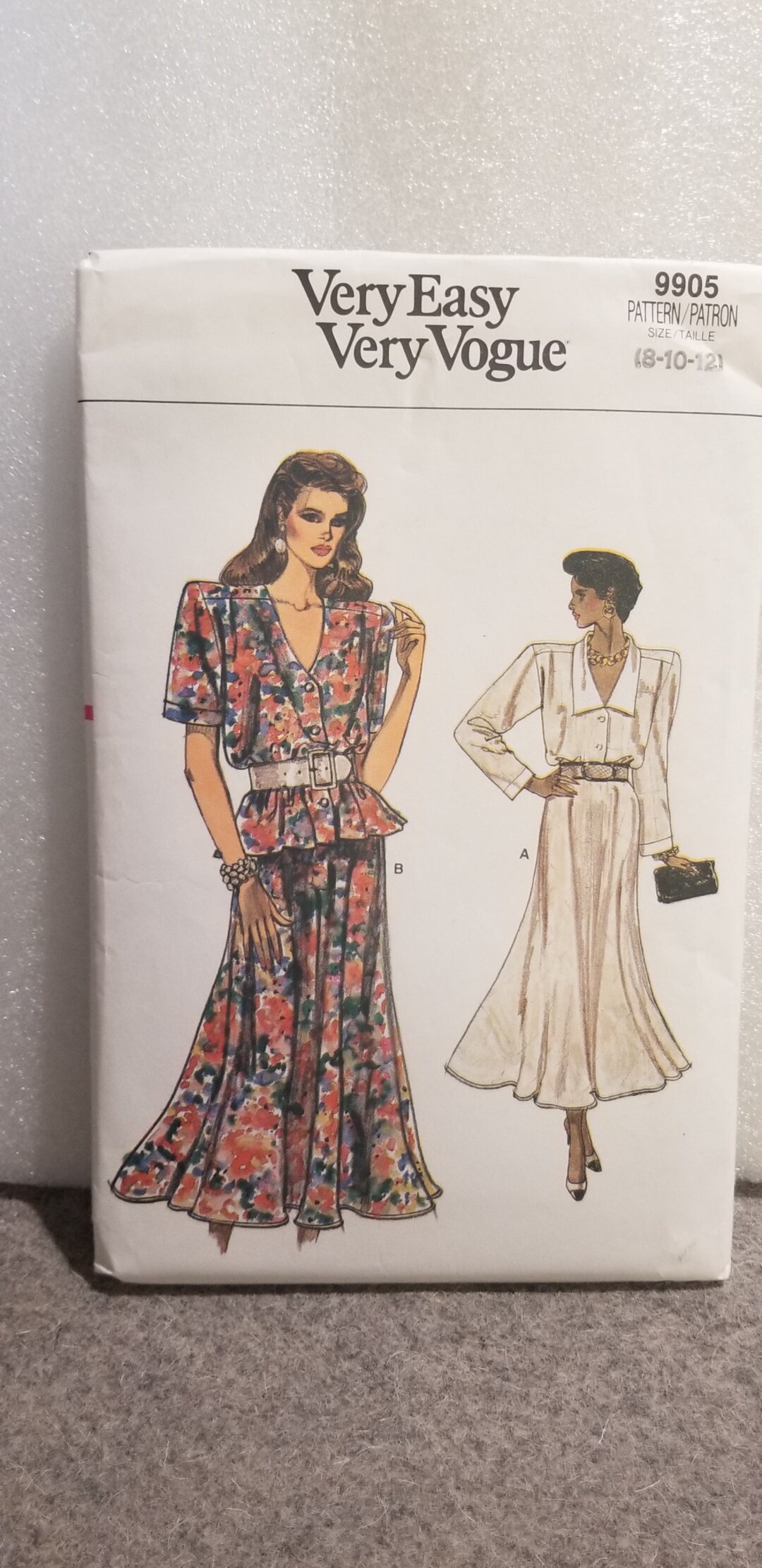 Vintage Vogue #9905 VERY EASY Sewing Pattern Misses' Top and Skirt Size ...