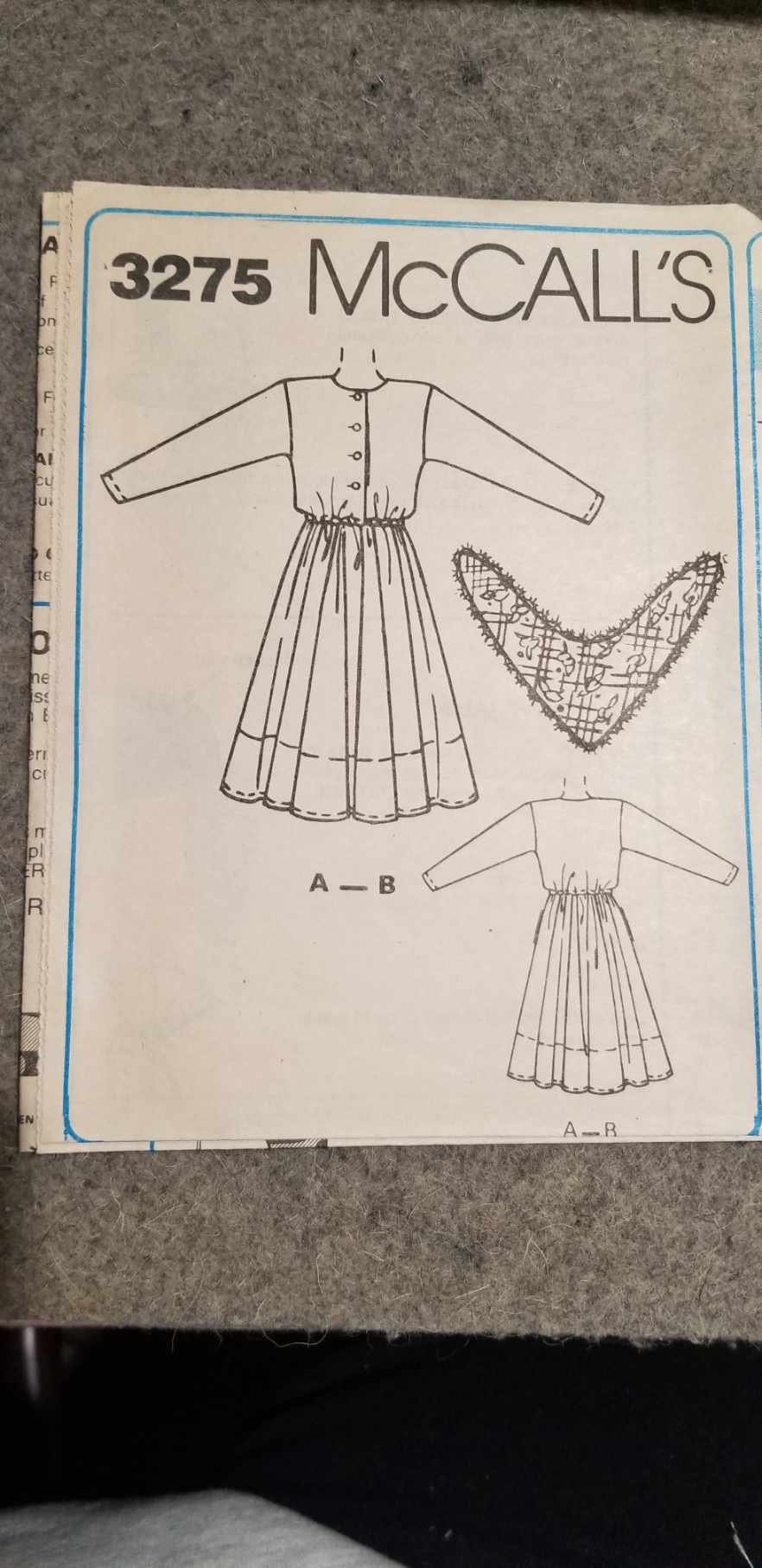Vintage Mccall's #3275 Sewing Pattern Quick & Easy Dress Multiple-size ...