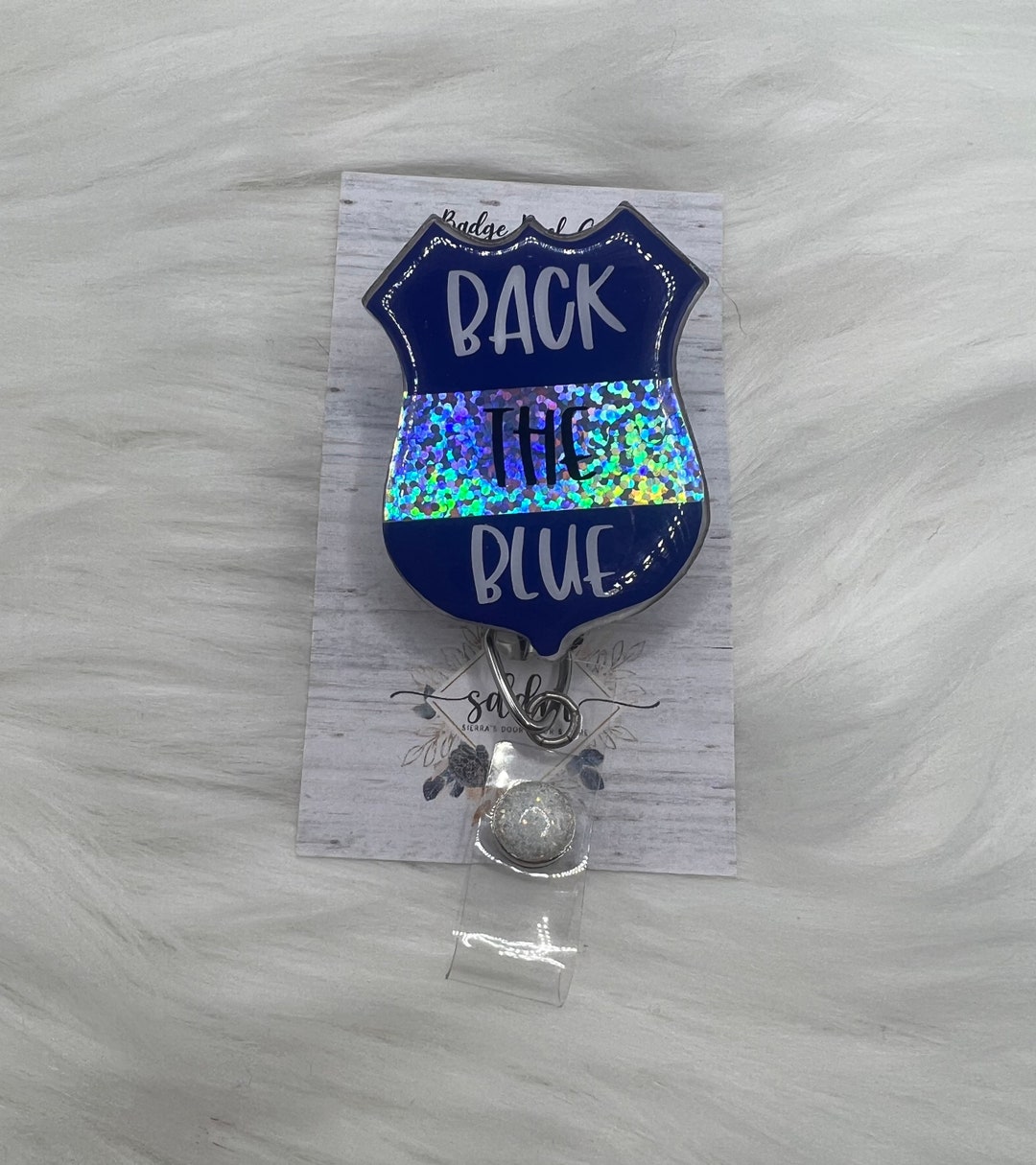 Back the Blue Badge Reel Police Badge Reel Cute Badge - Etsy