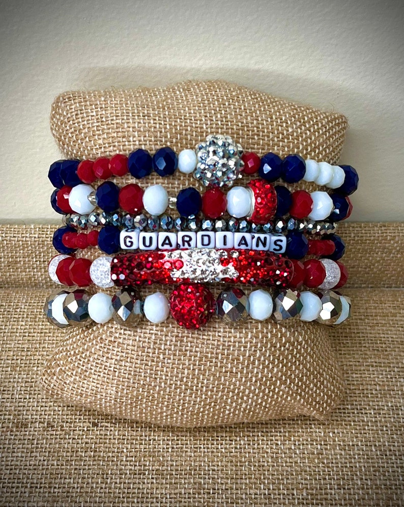Cleveland Guardians Stacked Bracelet Set of 6 - Etsy