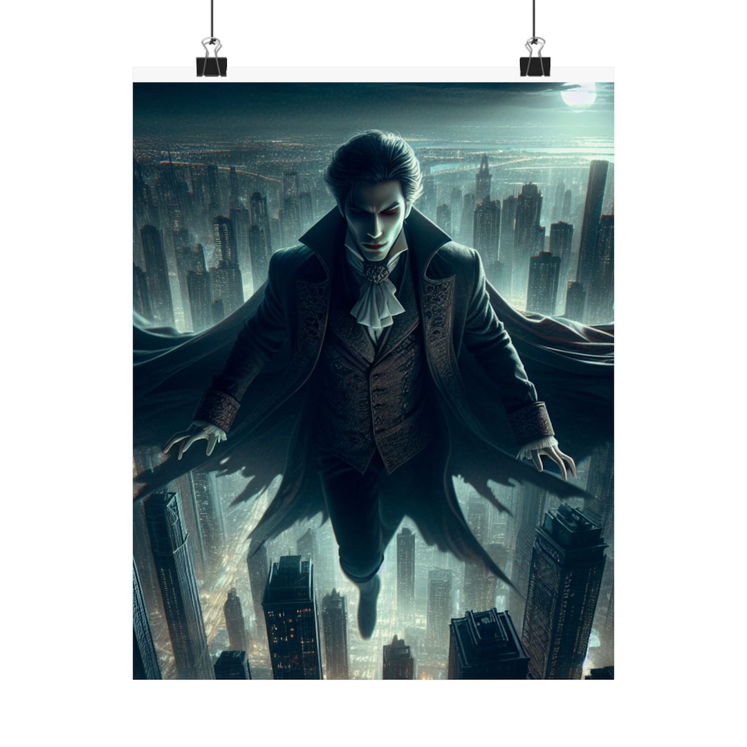 Vampire Vertical Poster, Gothic Wall Art, Spooky Home Decor, Halloween ...