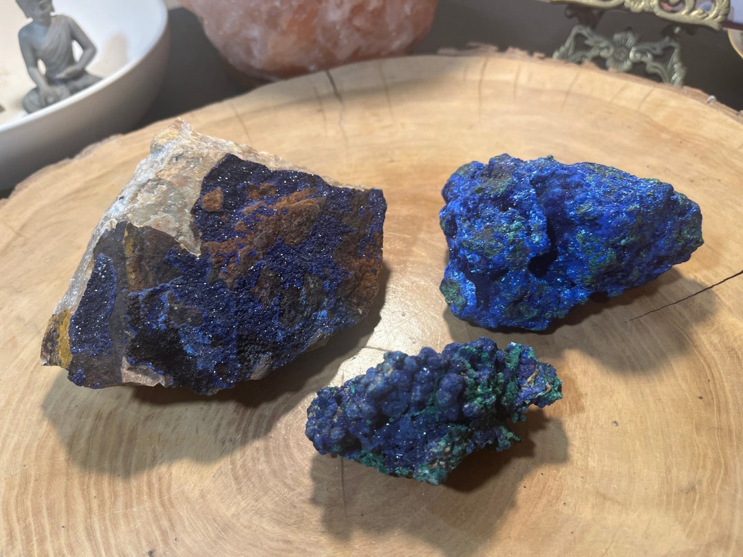 SUPER SPARKLY Raw Azurite With Malachite Specimen - Etsy