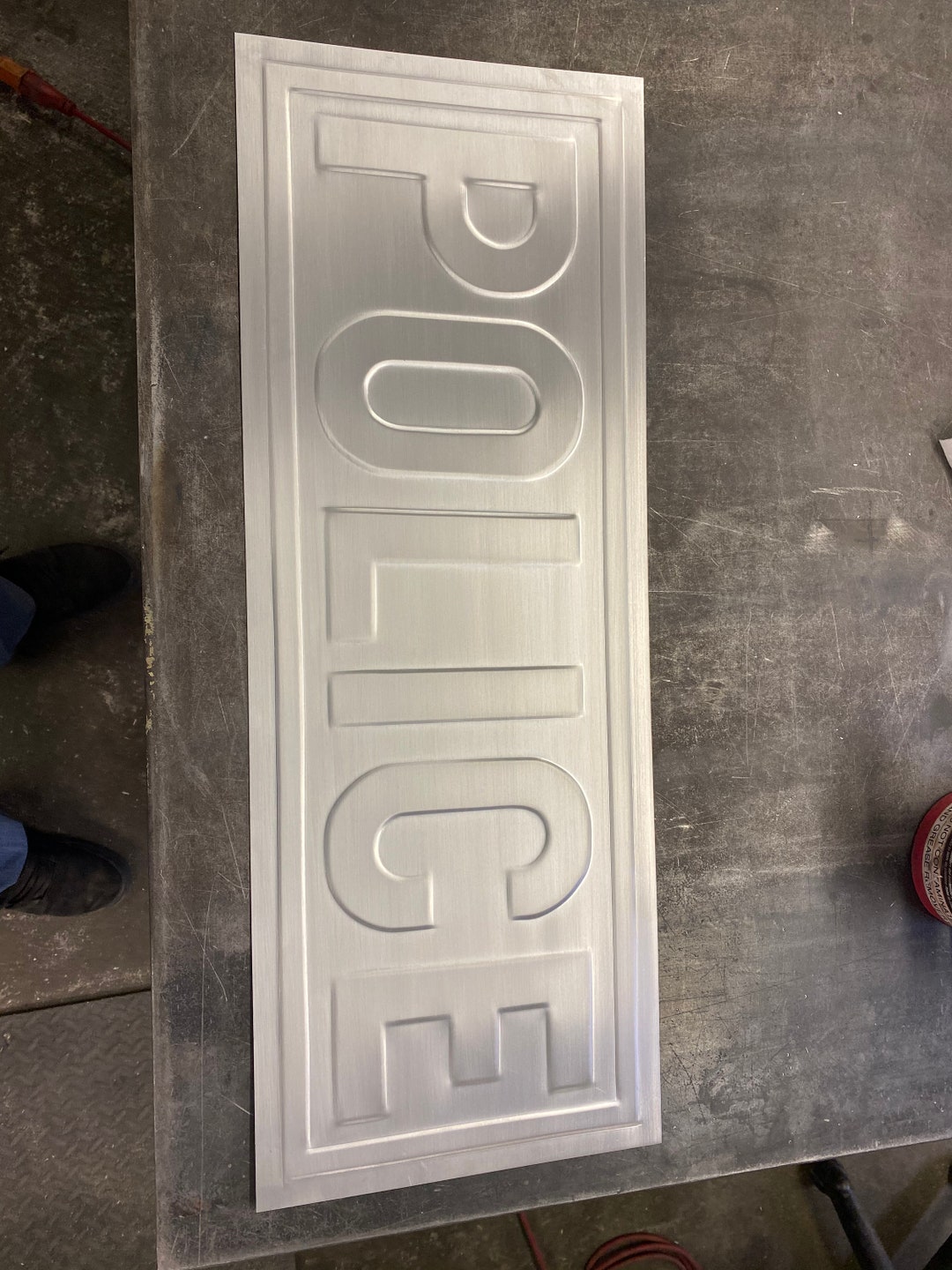 Police Embossed Aluminum Sign - Etsy