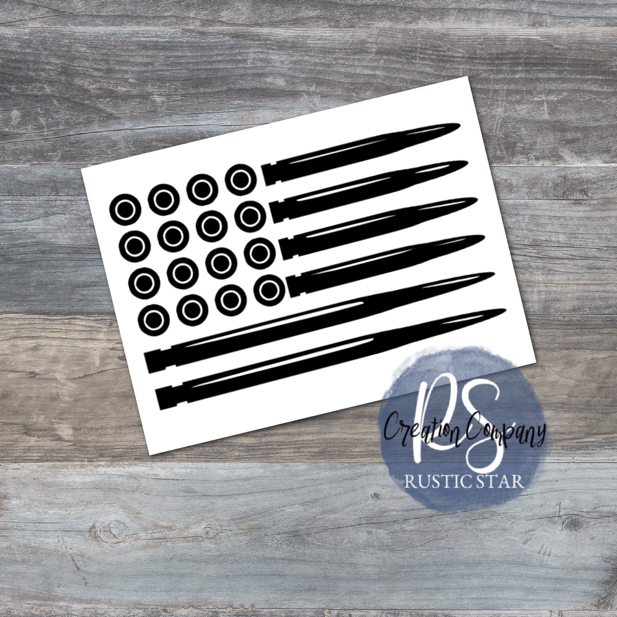 Bullet Flag Vinyl Decal Bullet Flag Sticker Water | Etsy