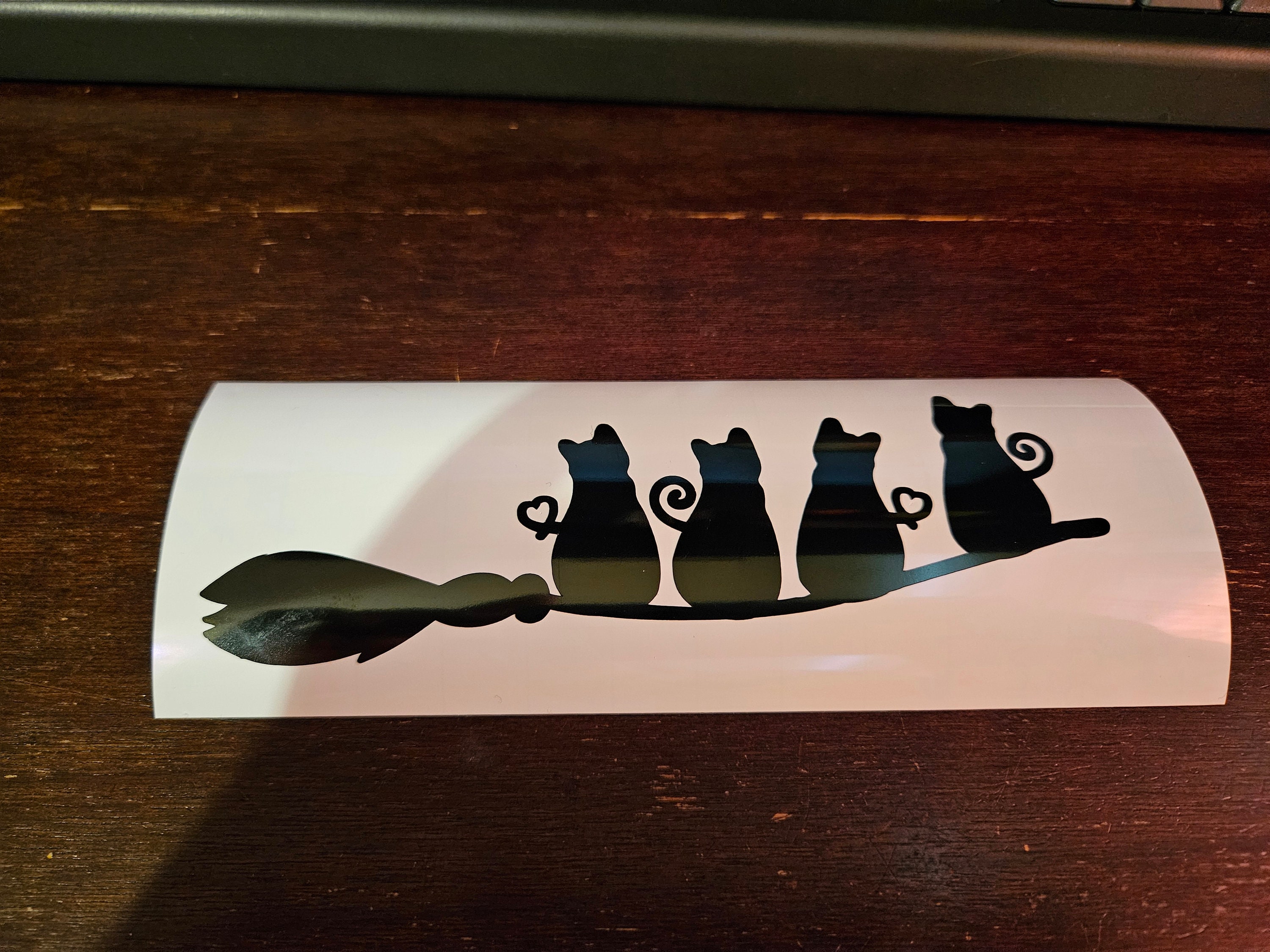 Cat(s) on a Broom Decal - Etsy