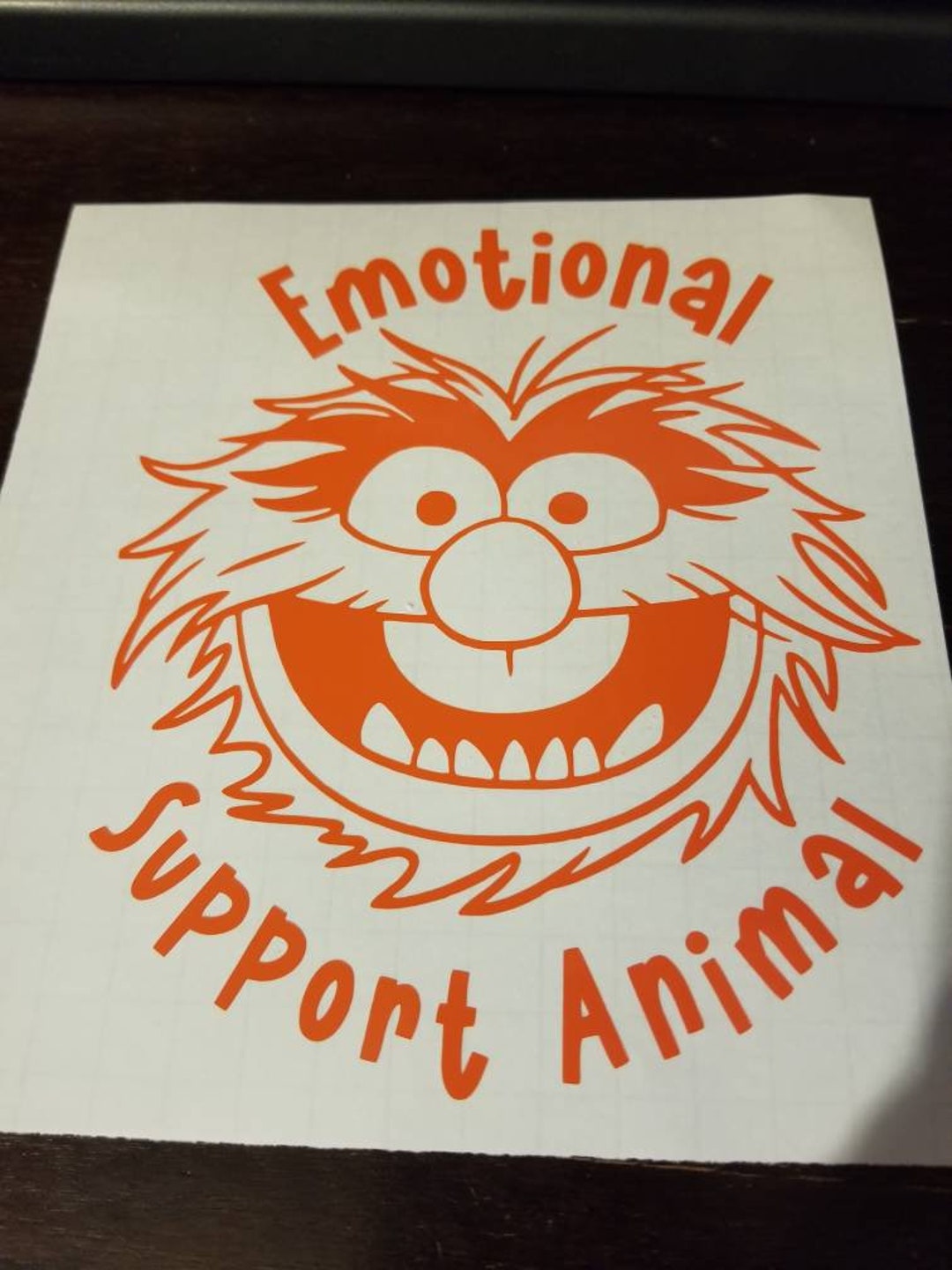 Emotional Support Animal Decal - Etsy