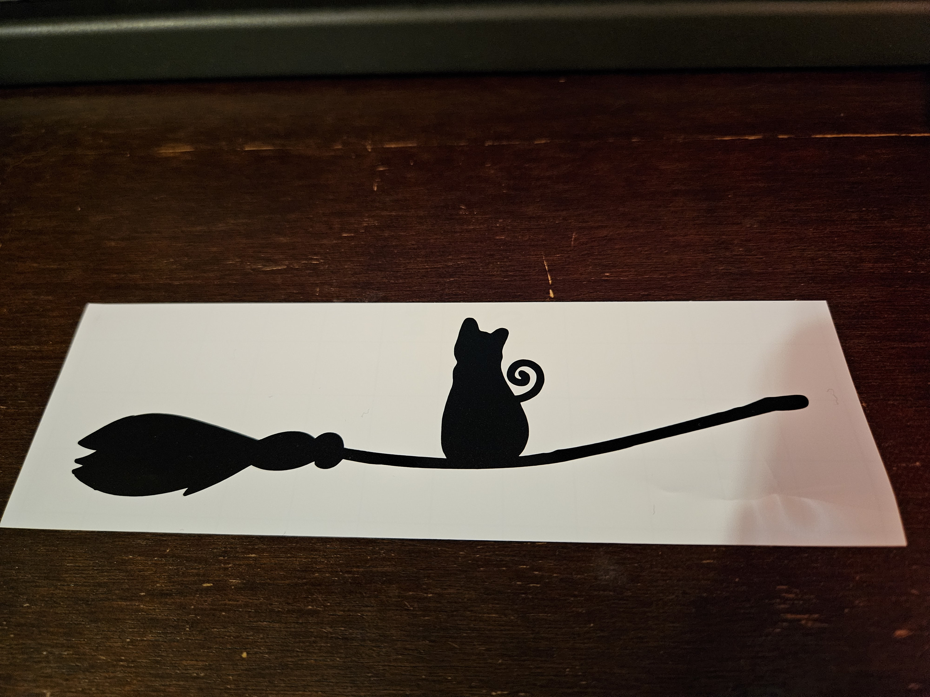Cat(s) on a Broom Decal - Etsy