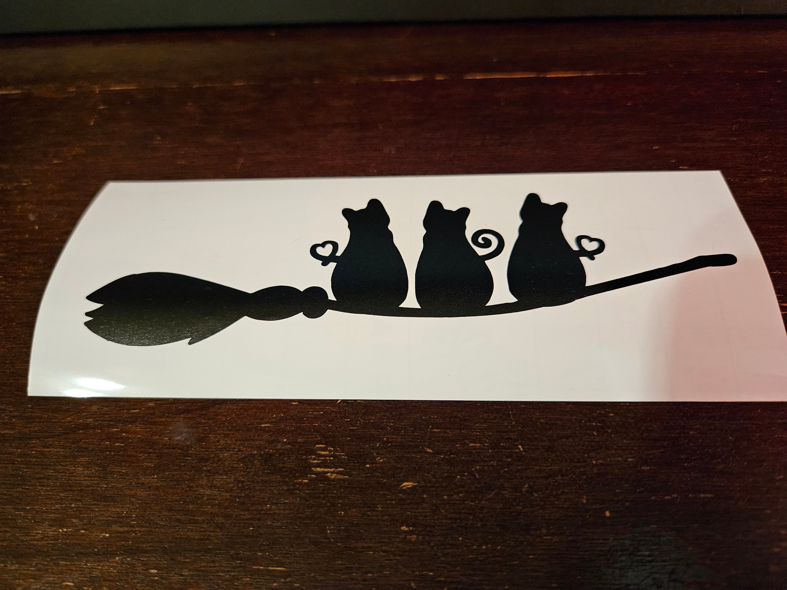 Cat(s) on a Broom Decal - Etsy