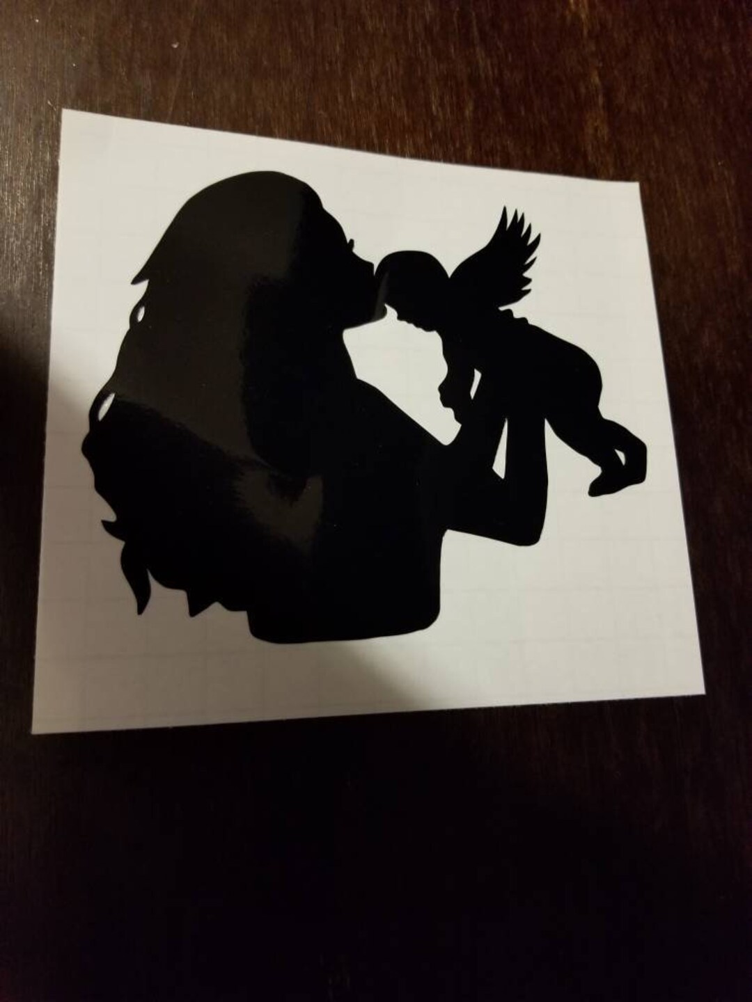 Mom and Angel Baby Decal - Etsy