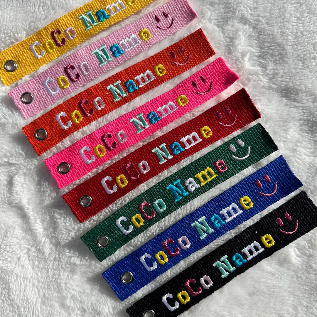 Personalized School Bag Tag | Embroidery Accessory | Kids Name Tag | ID ...