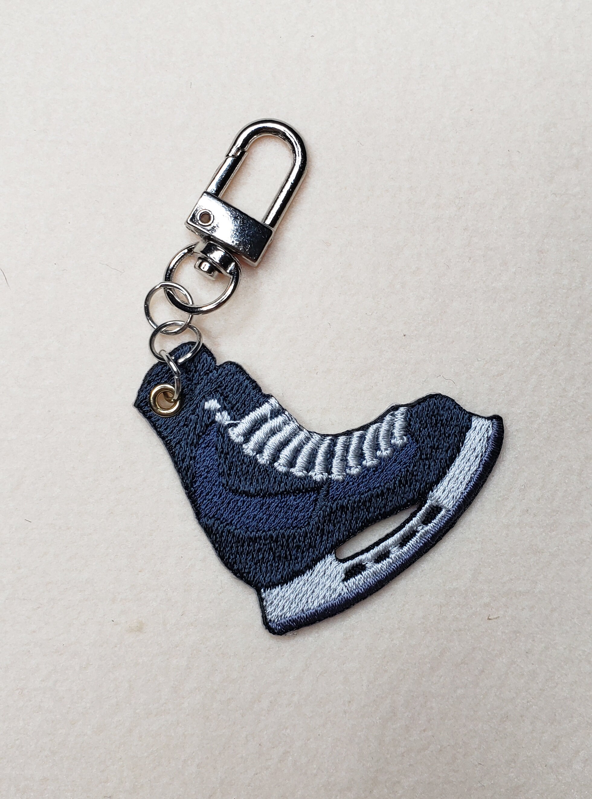 Hockey Embroidery Patch Hockey key Chain Iron on | Etsy