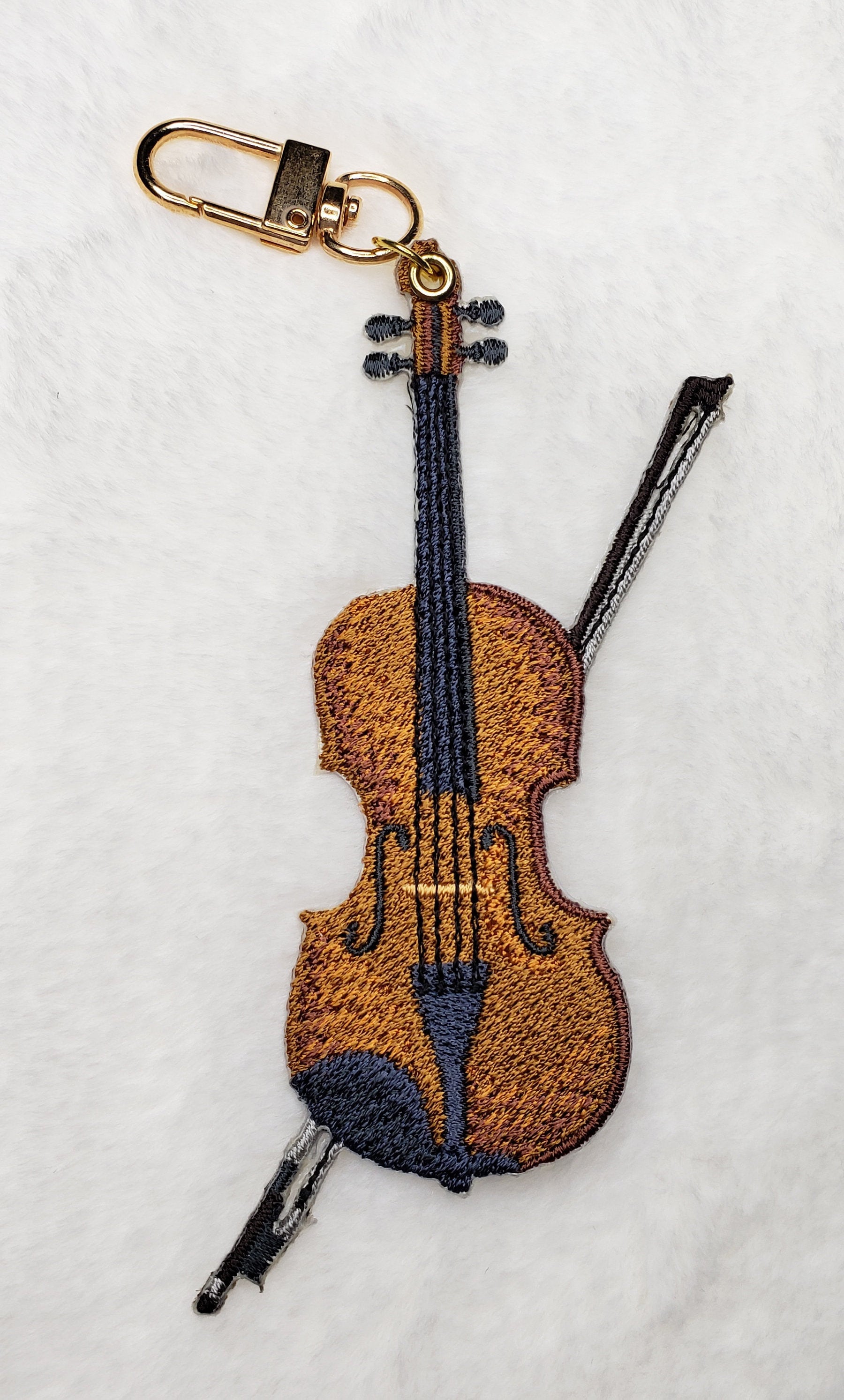 Violin Violin Embroidery Patch Violin Key Holder Key | Etsy