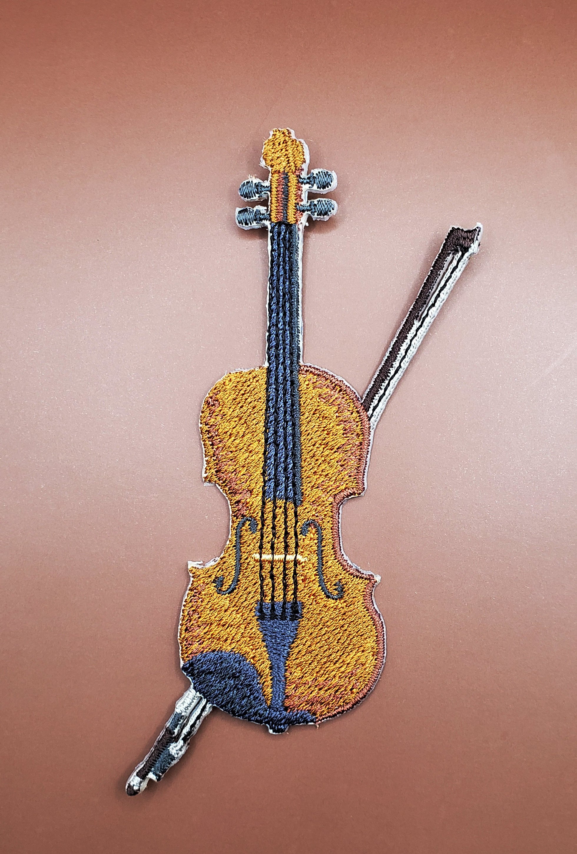 Violin Violin Embroidery Patch Violin Key Holder Key | Etsy